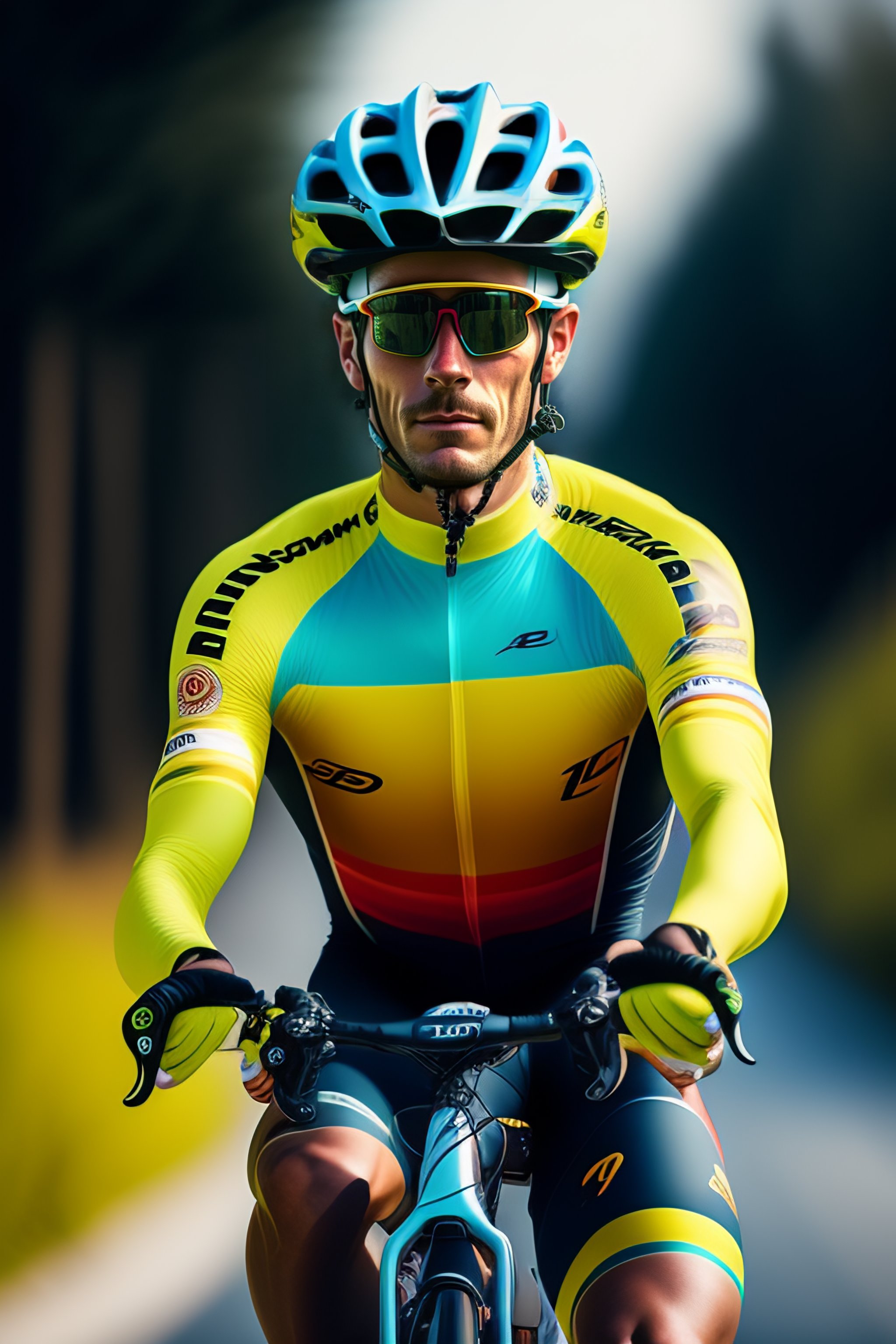 Lexica - Portrait of a cyclist