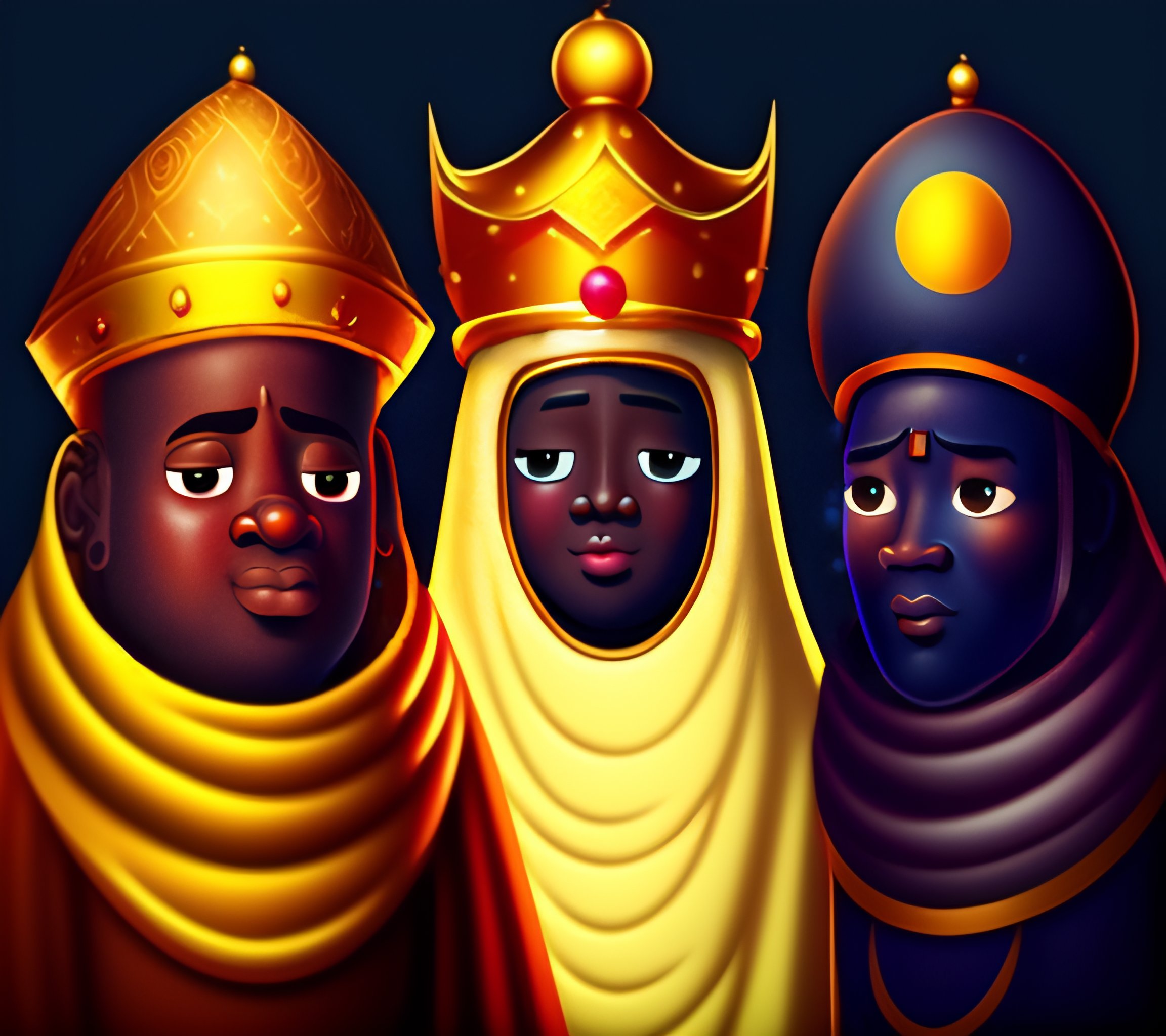 Lexica - The three wise men cute and adorable cartoons, digital art ...