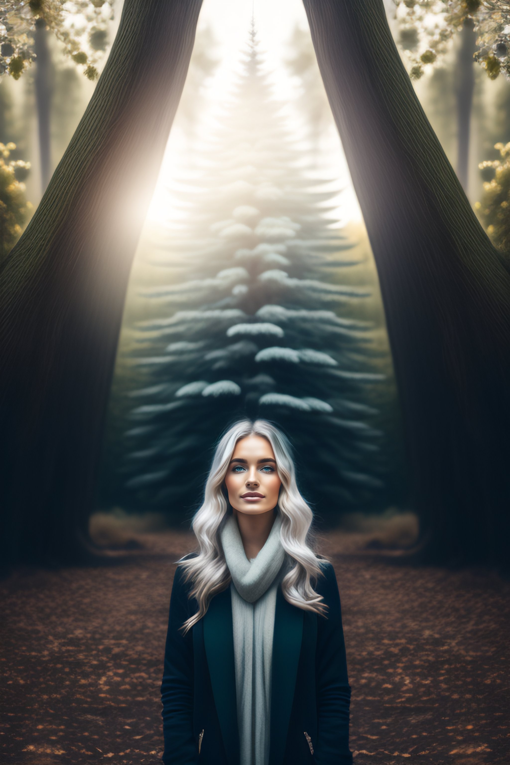 Lexica - An extremely delicate and beautiful silver-haired girl ...