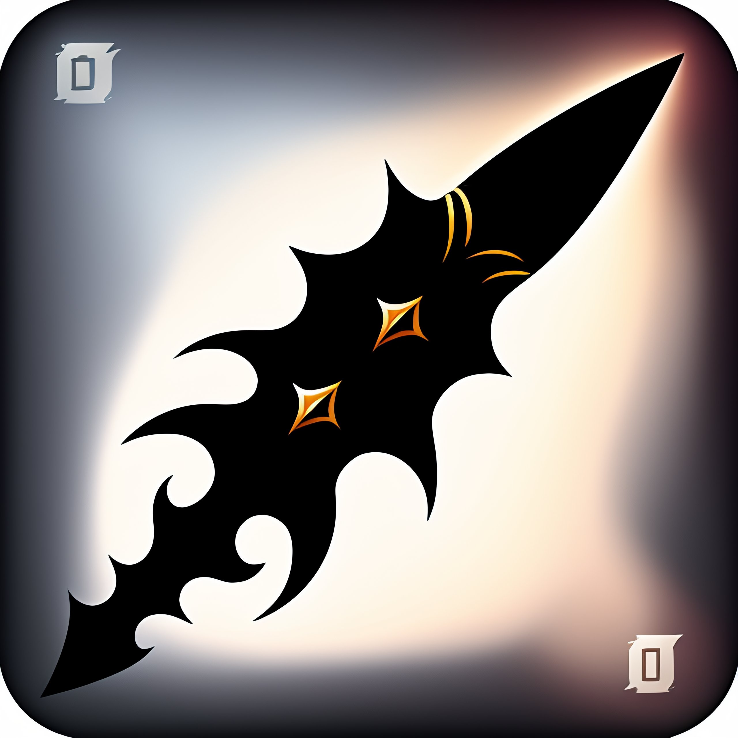 Lexica - Dark magic spear attack icon for a 2d video game, moba ability