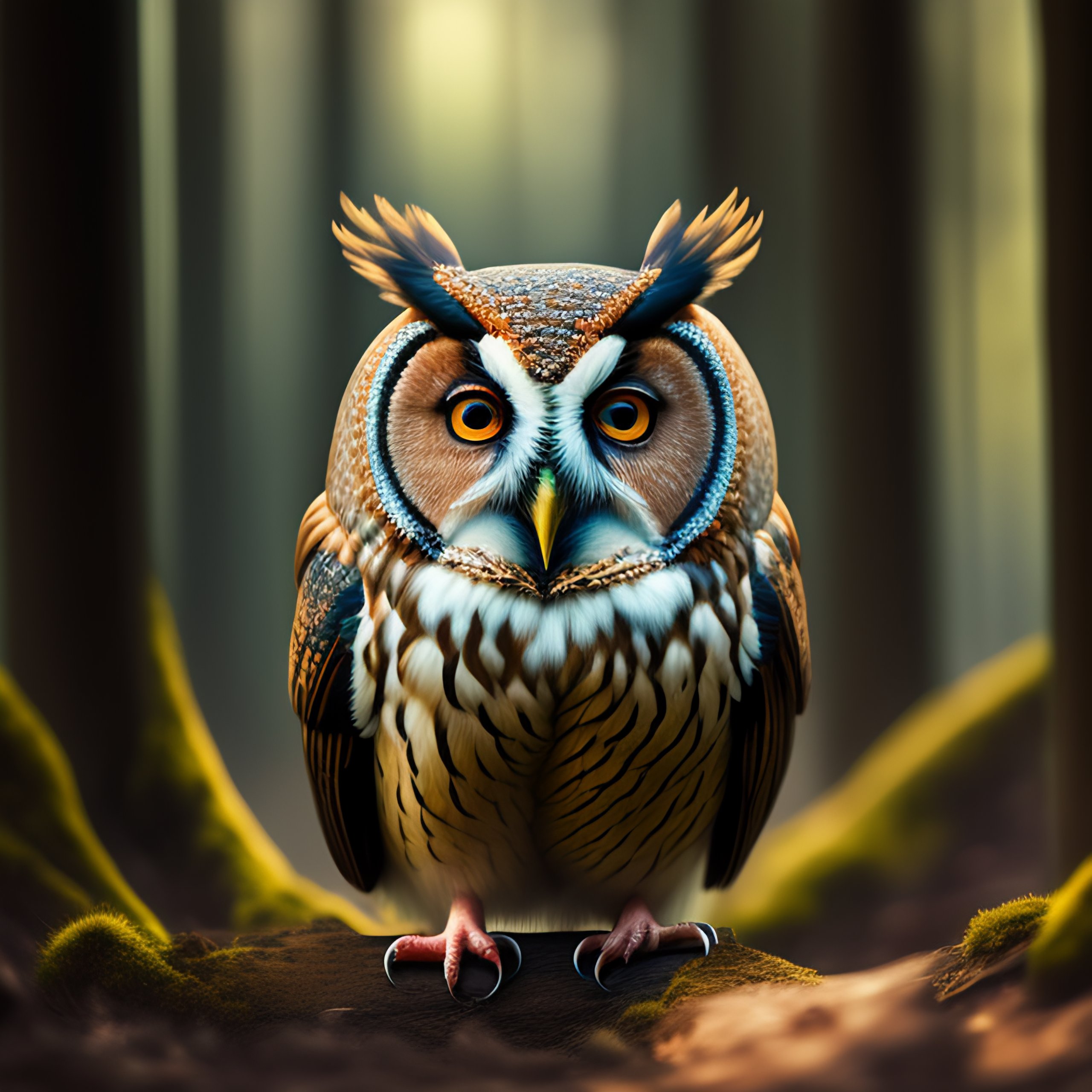 Lexica - An bloody and murderer owl holding a weapon, ultrarealistic