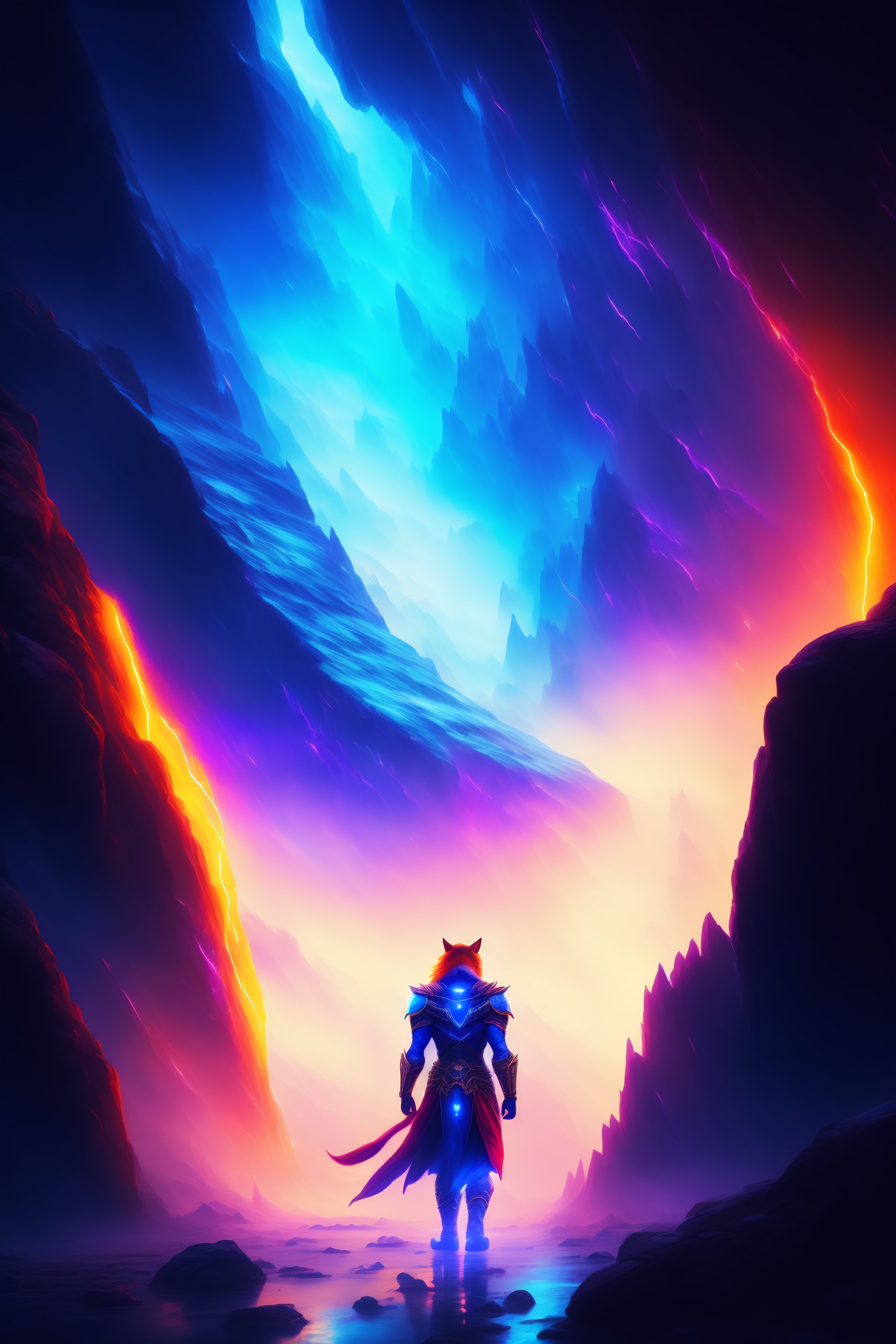 Lexica - An anthropomorphic warewolf wearing asgardian clothes walking ...