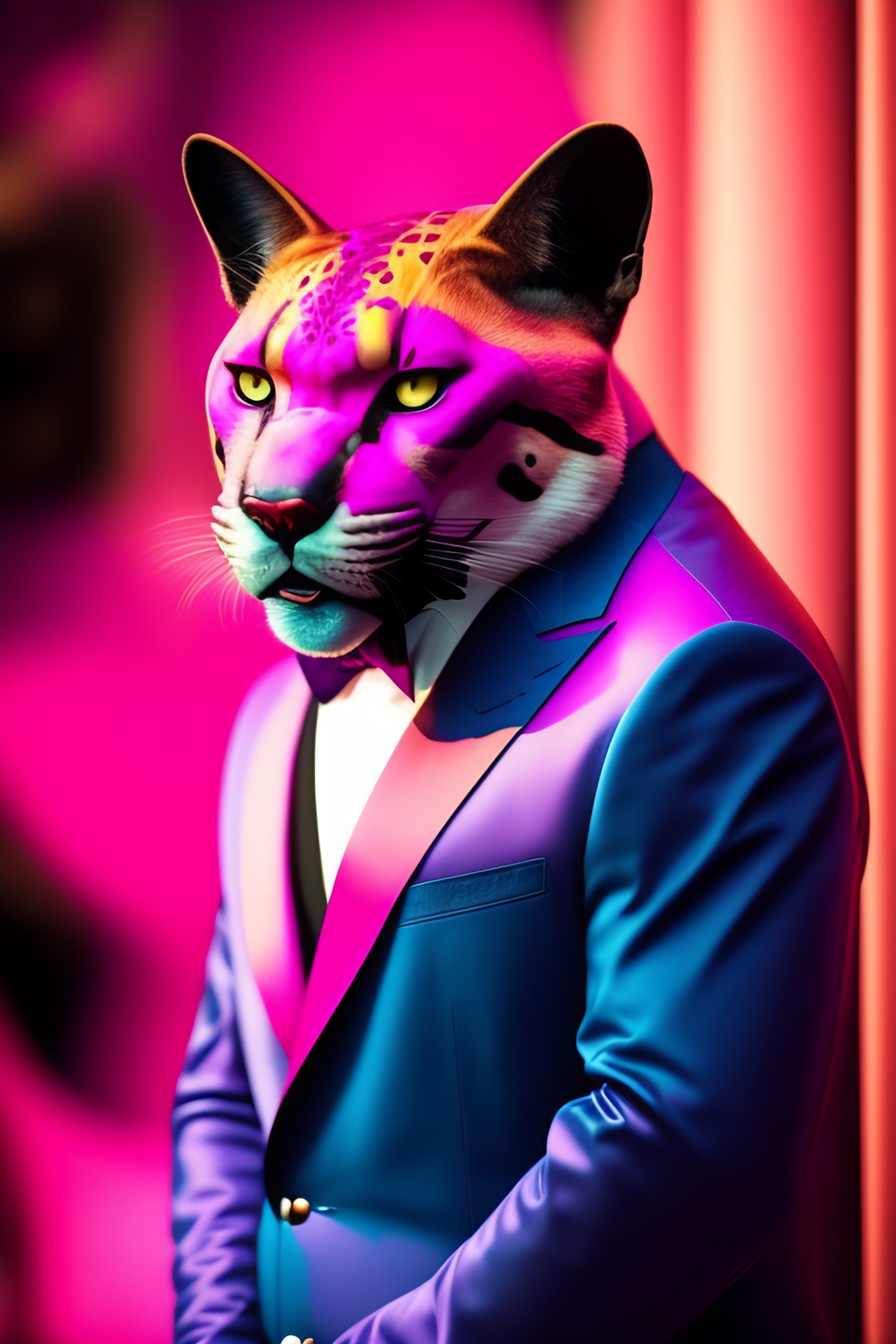 Lexica - Paint the pink panther as a evil villain