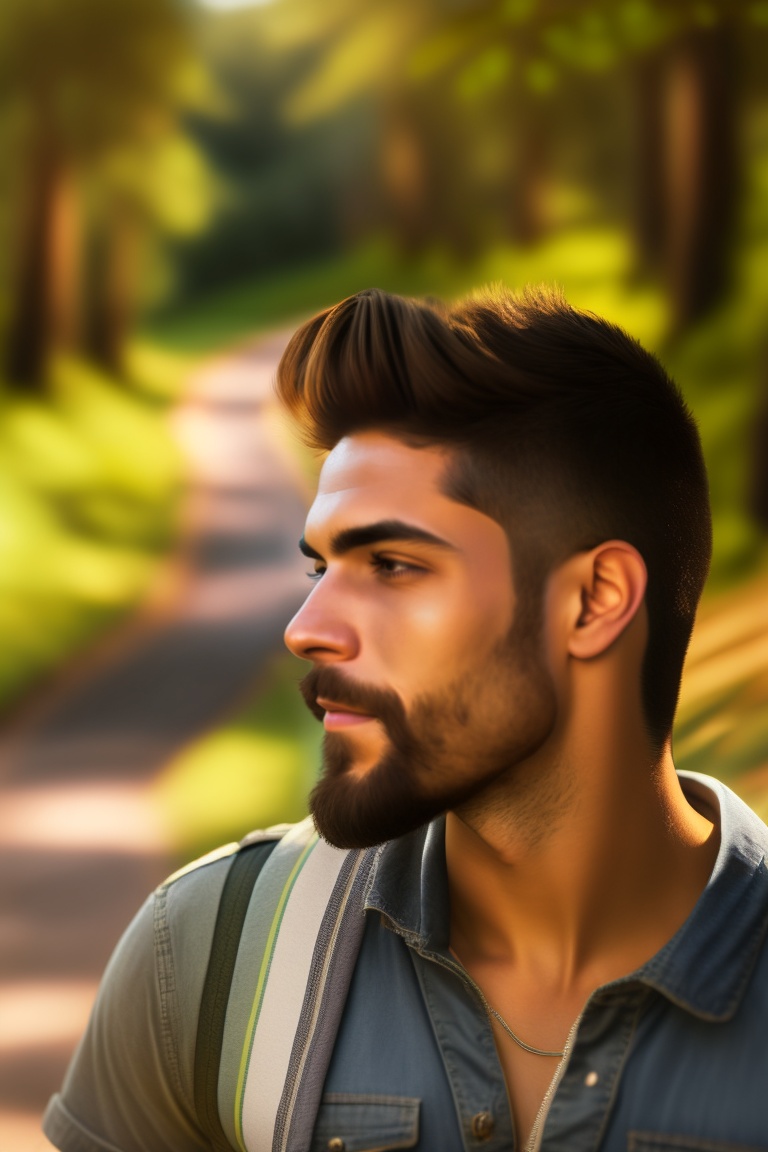 Lexica - A young brazilian man standing at a crossroads, looking at two ...