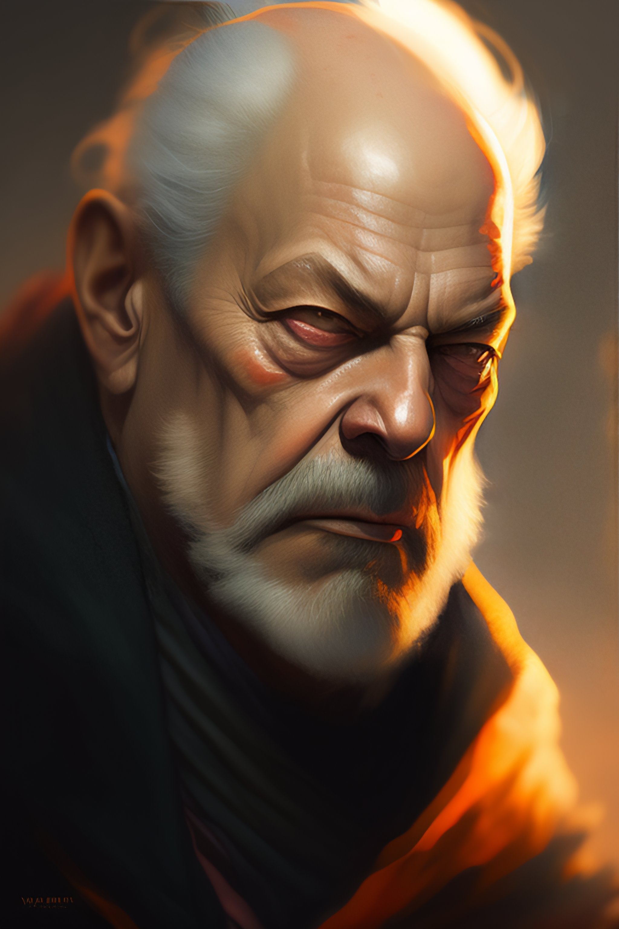 Lexica - Evil warlock, Portrait of Old mage, evil!!!!, wrinkled, Andy ...