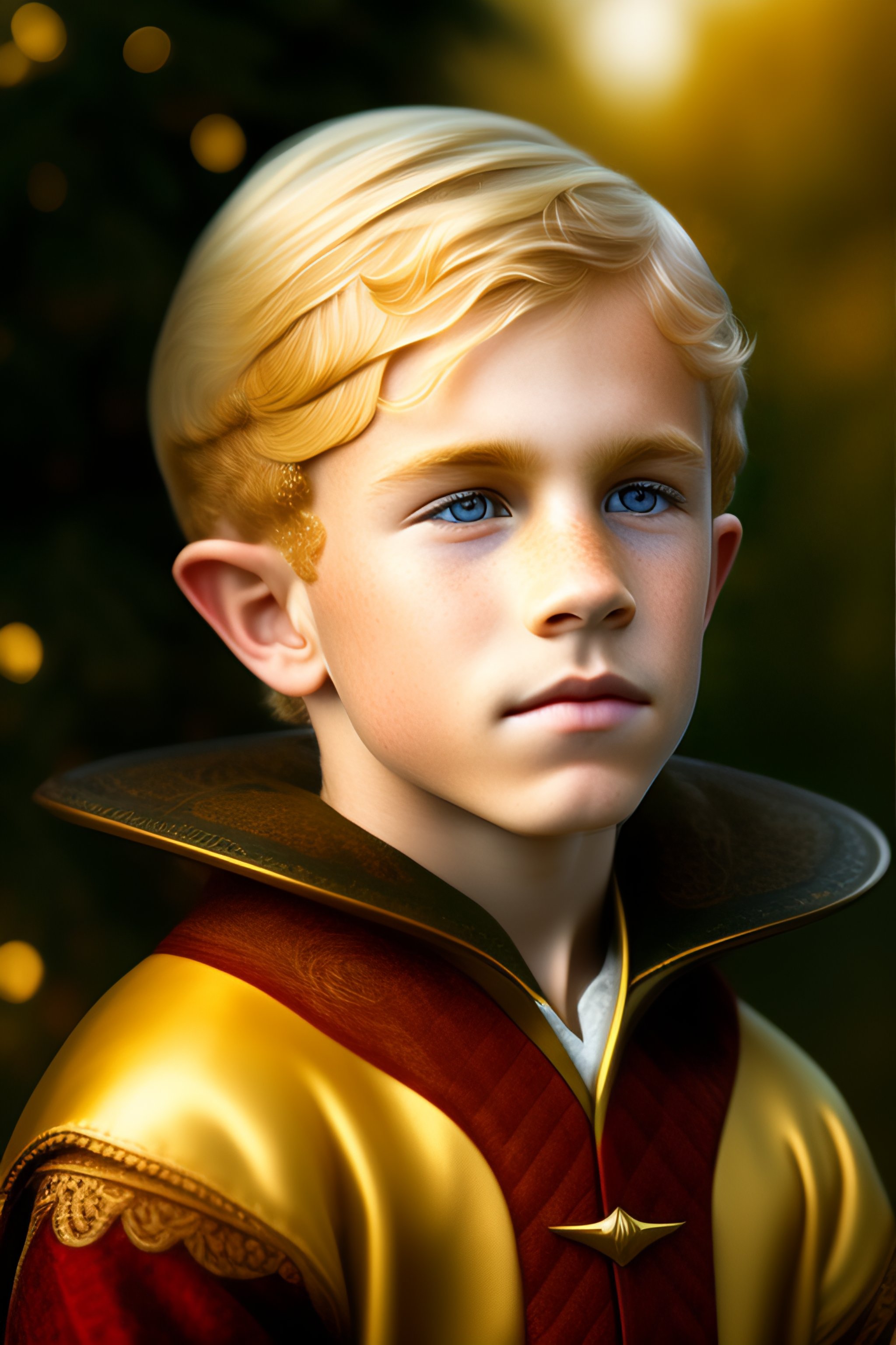 Lexica - Elven young boy with Honey blonde hair