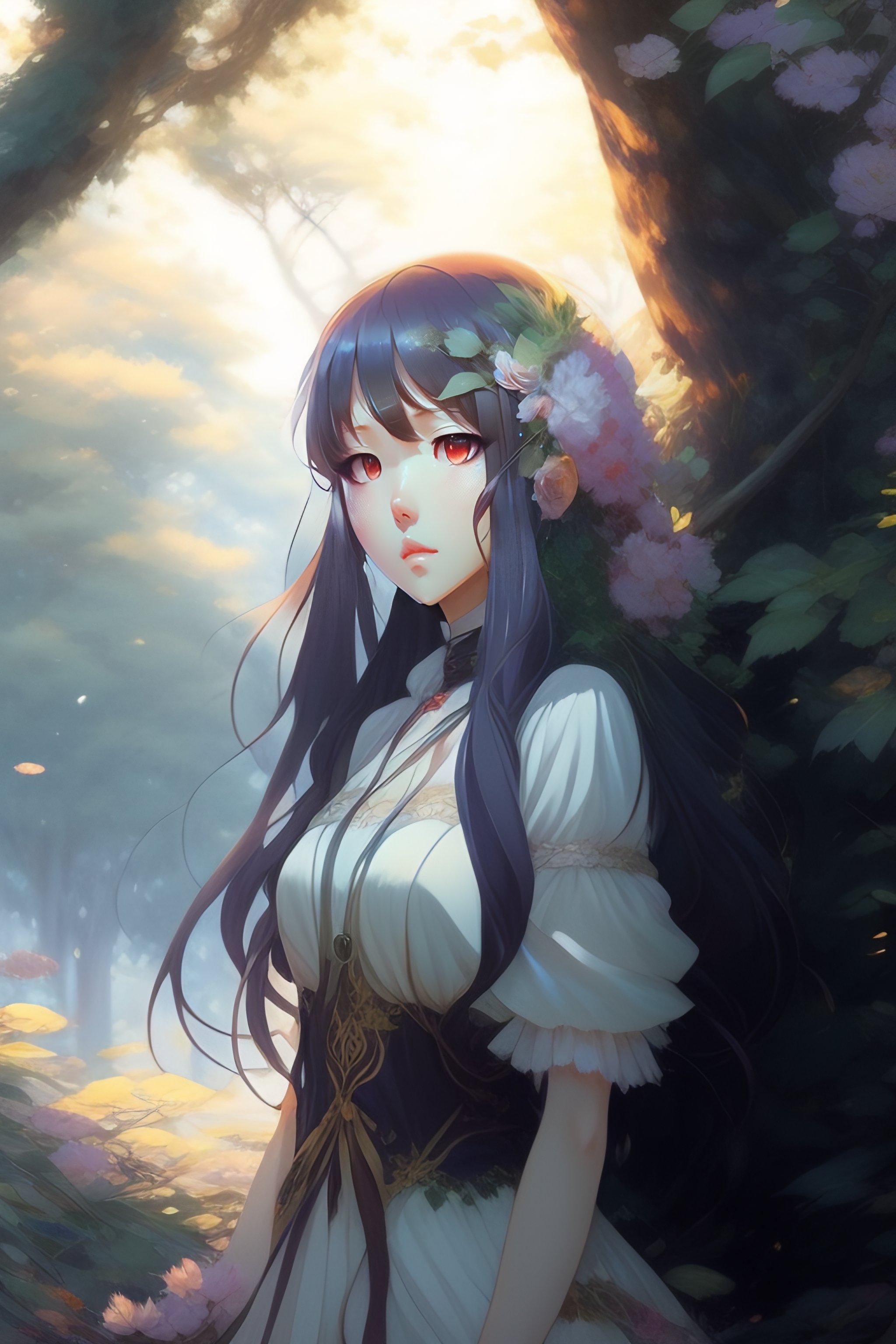 Lexica - Old veranda in the thickets, anime, strong impressionistic ...