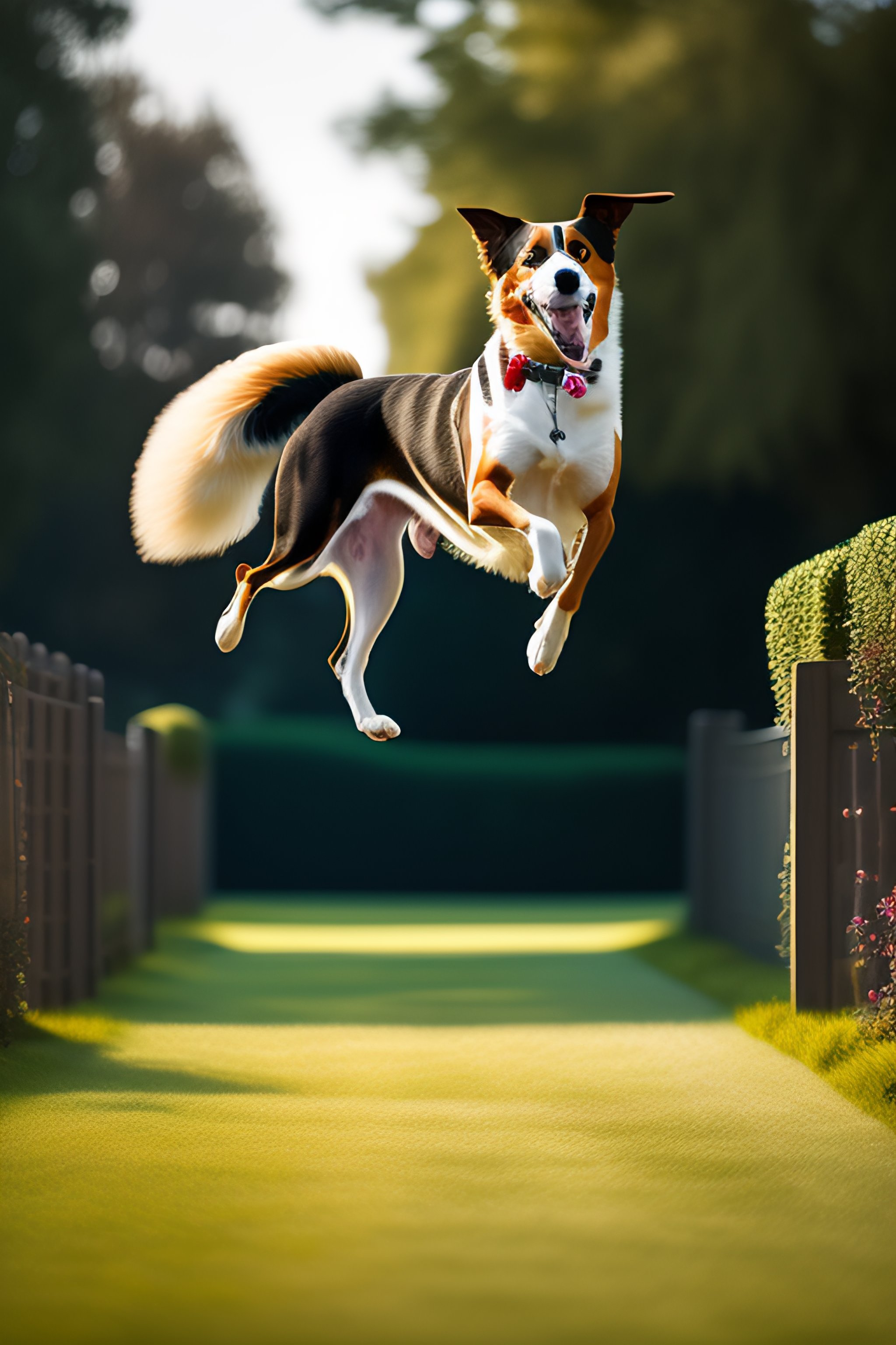 Lexica - Dog jumping