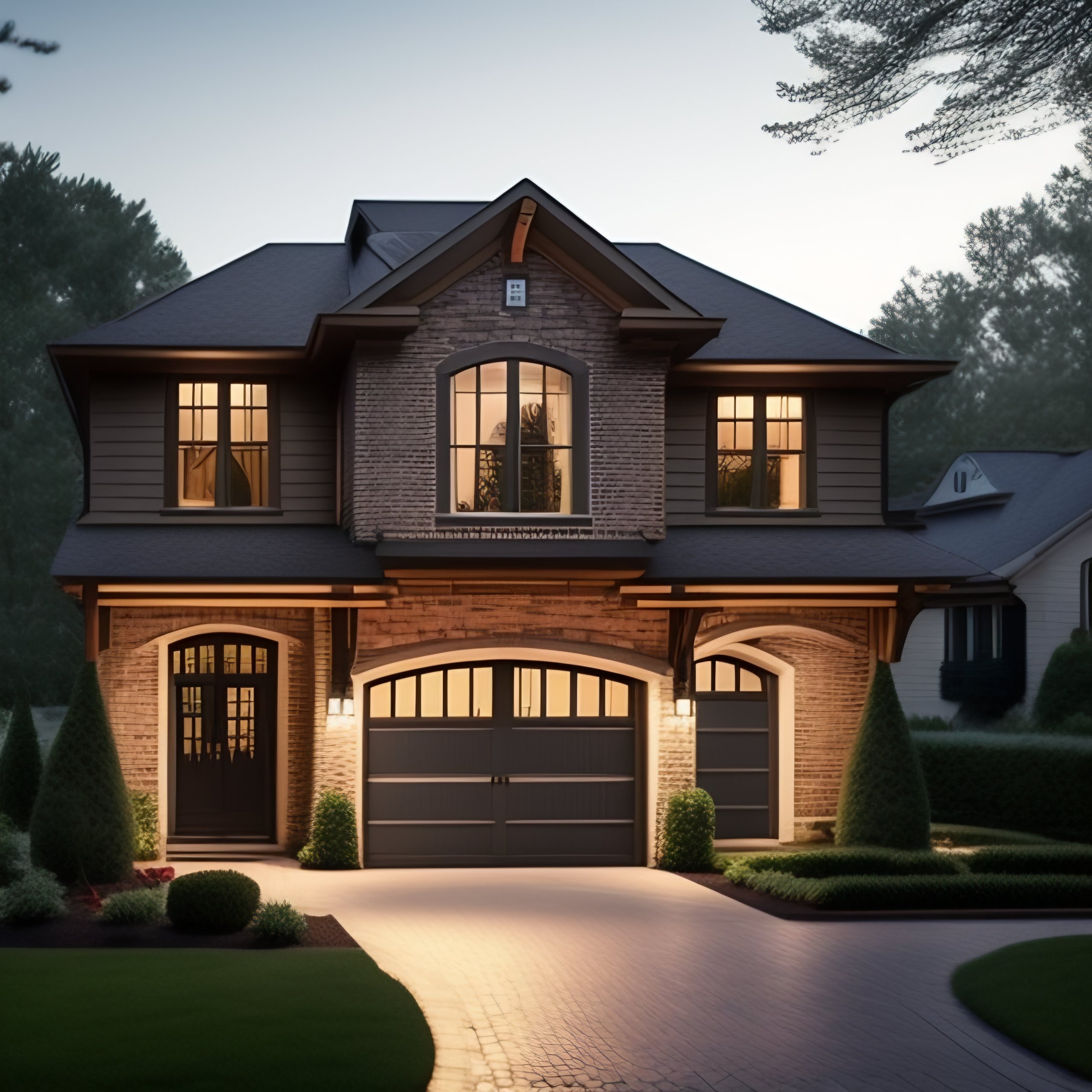 Lexica - A perfectly built 3 story RED brick four square house would be a spacious and elegant ...