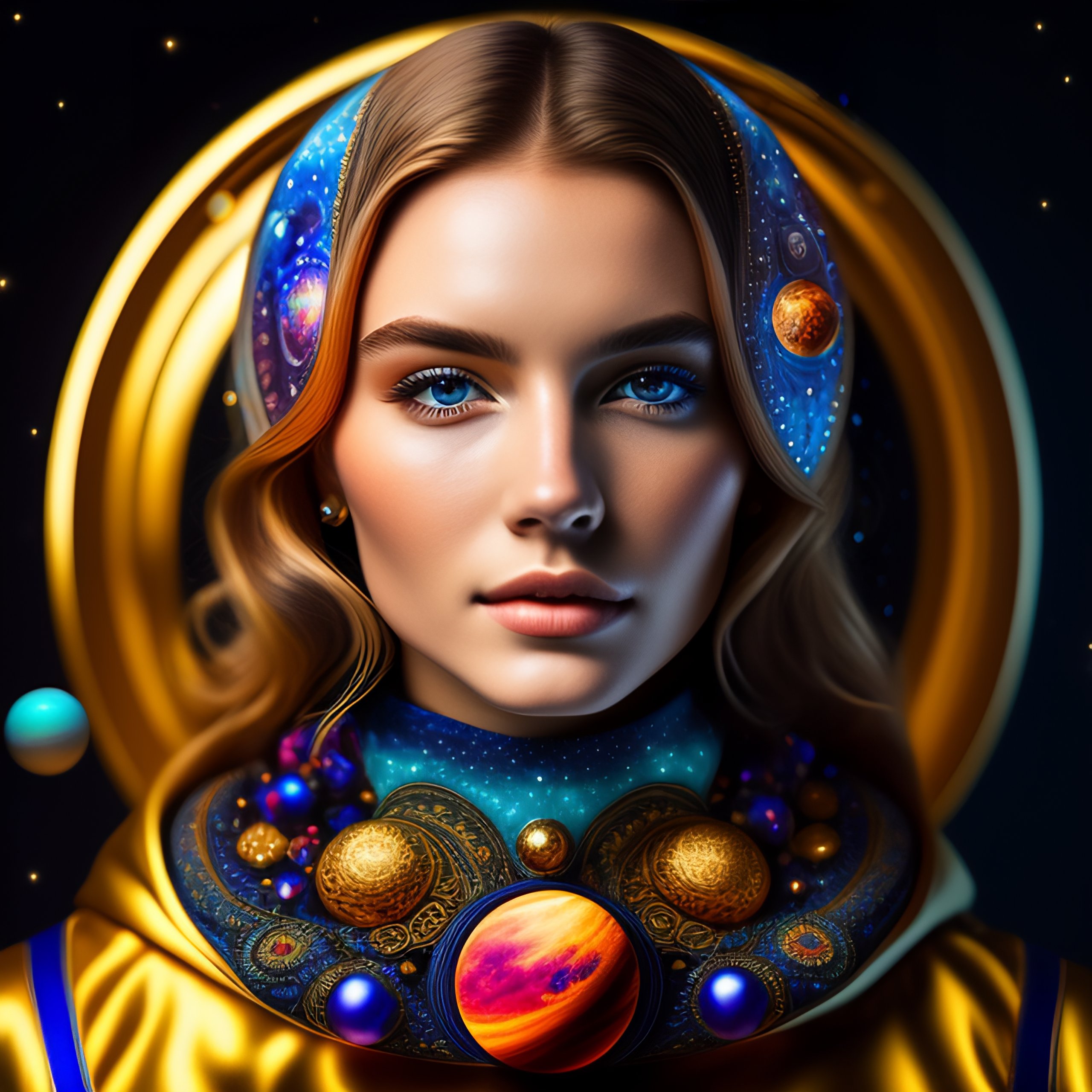 Lexica - Wlop style 18 years old ukrainian girl with an cosmic face ...