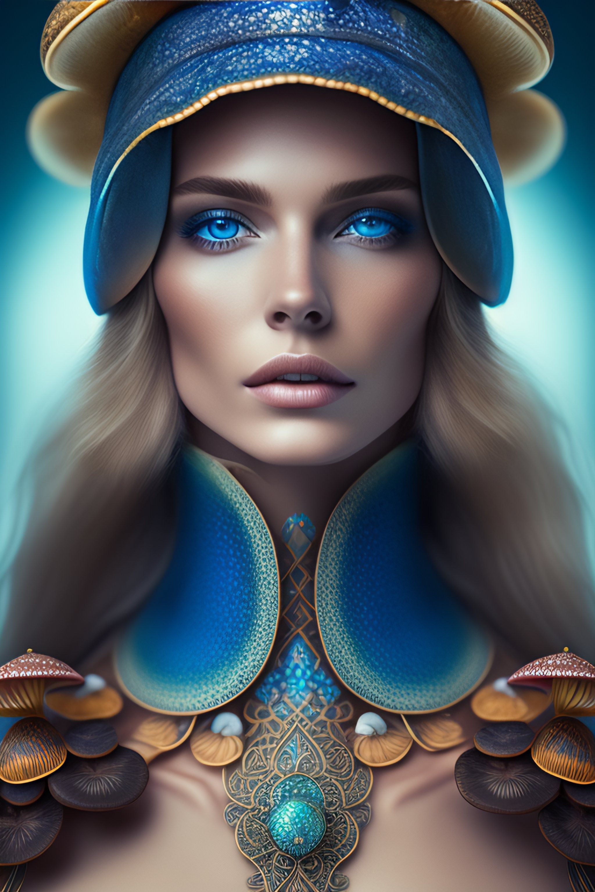 Lexica - *transparency layered human inside with mushroom hybrid ...