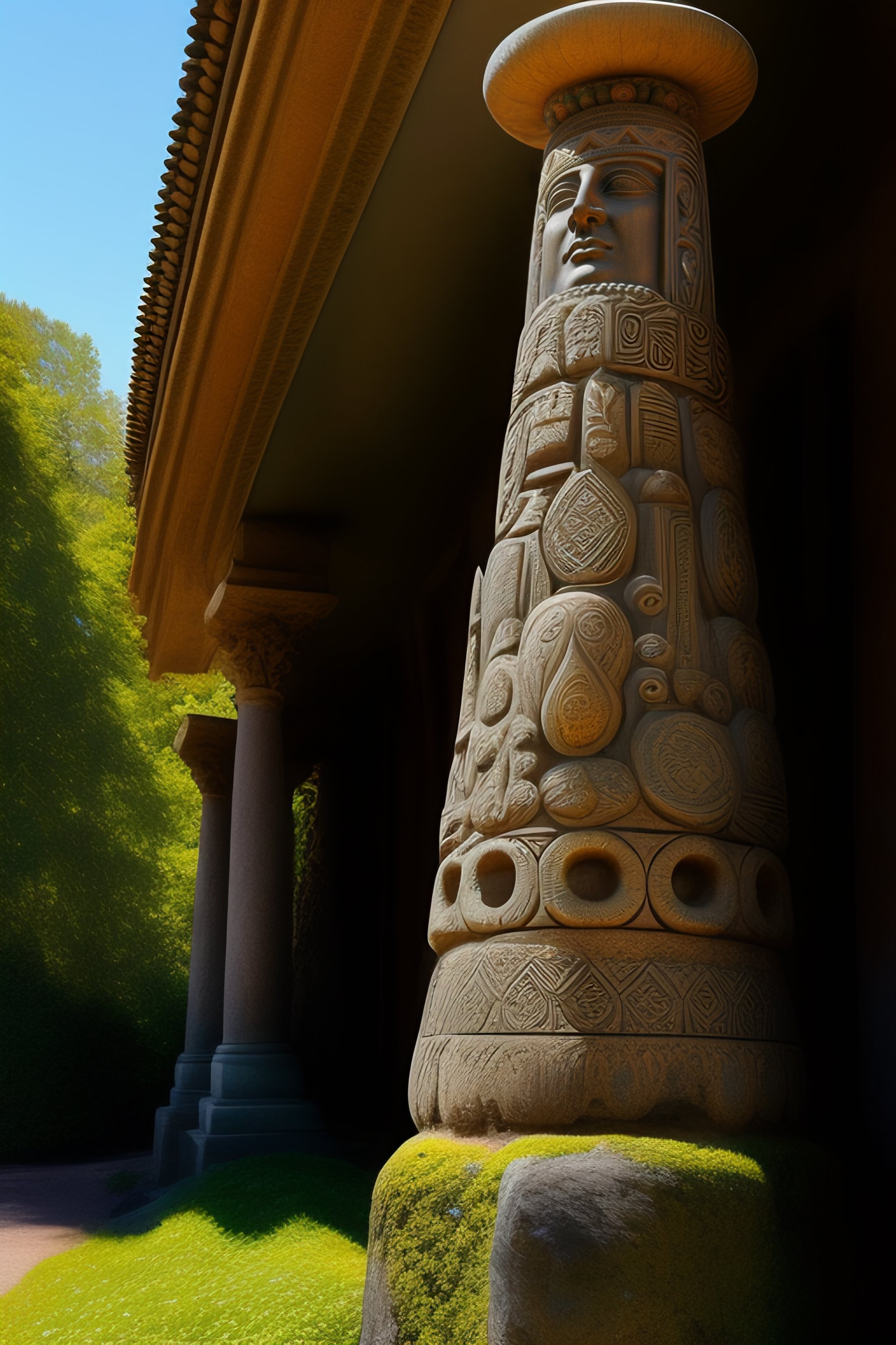 Lexica - Ancient stone mushroom man totem