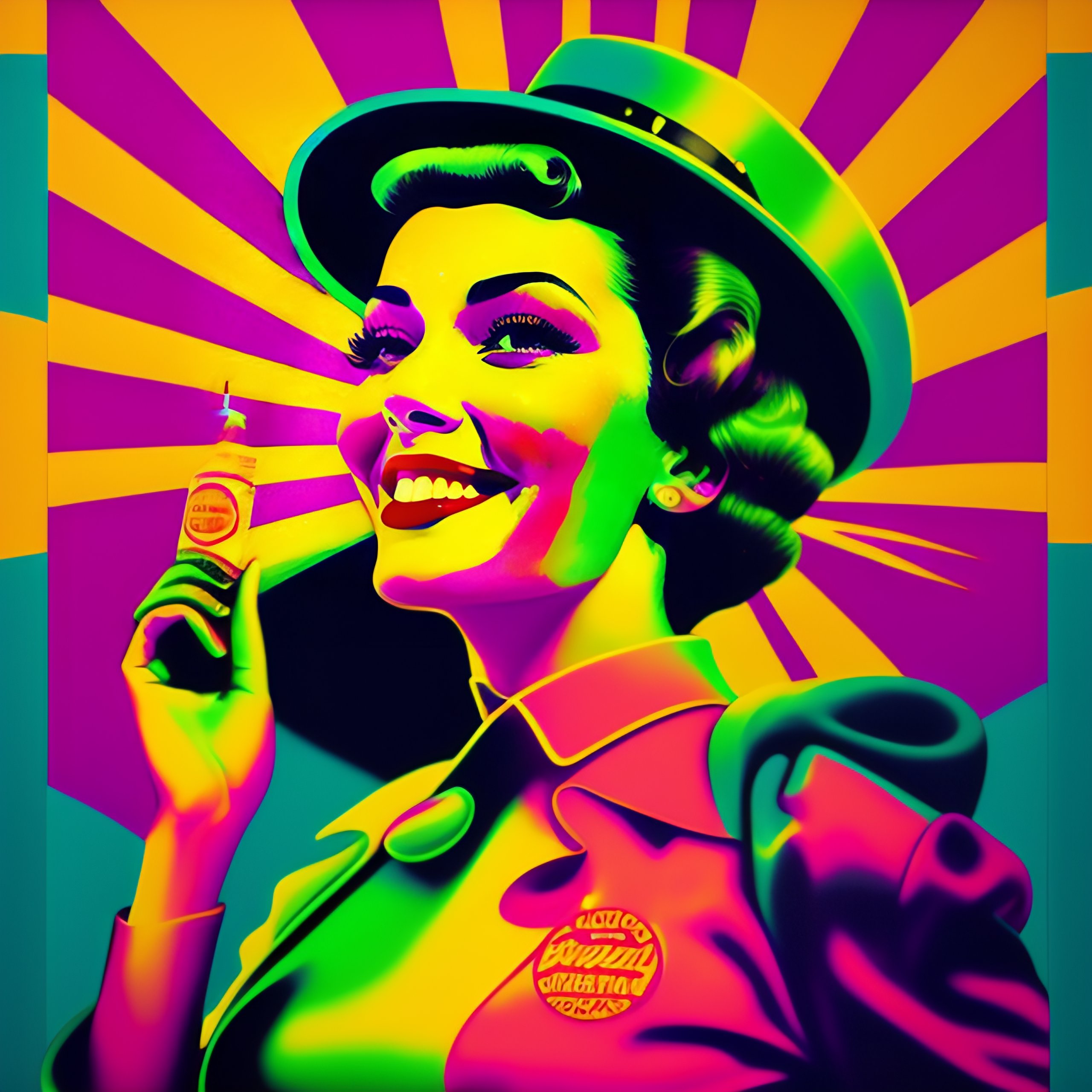 Lexica - Can ubik spray bizarre and colorful, with 50s look with big ...