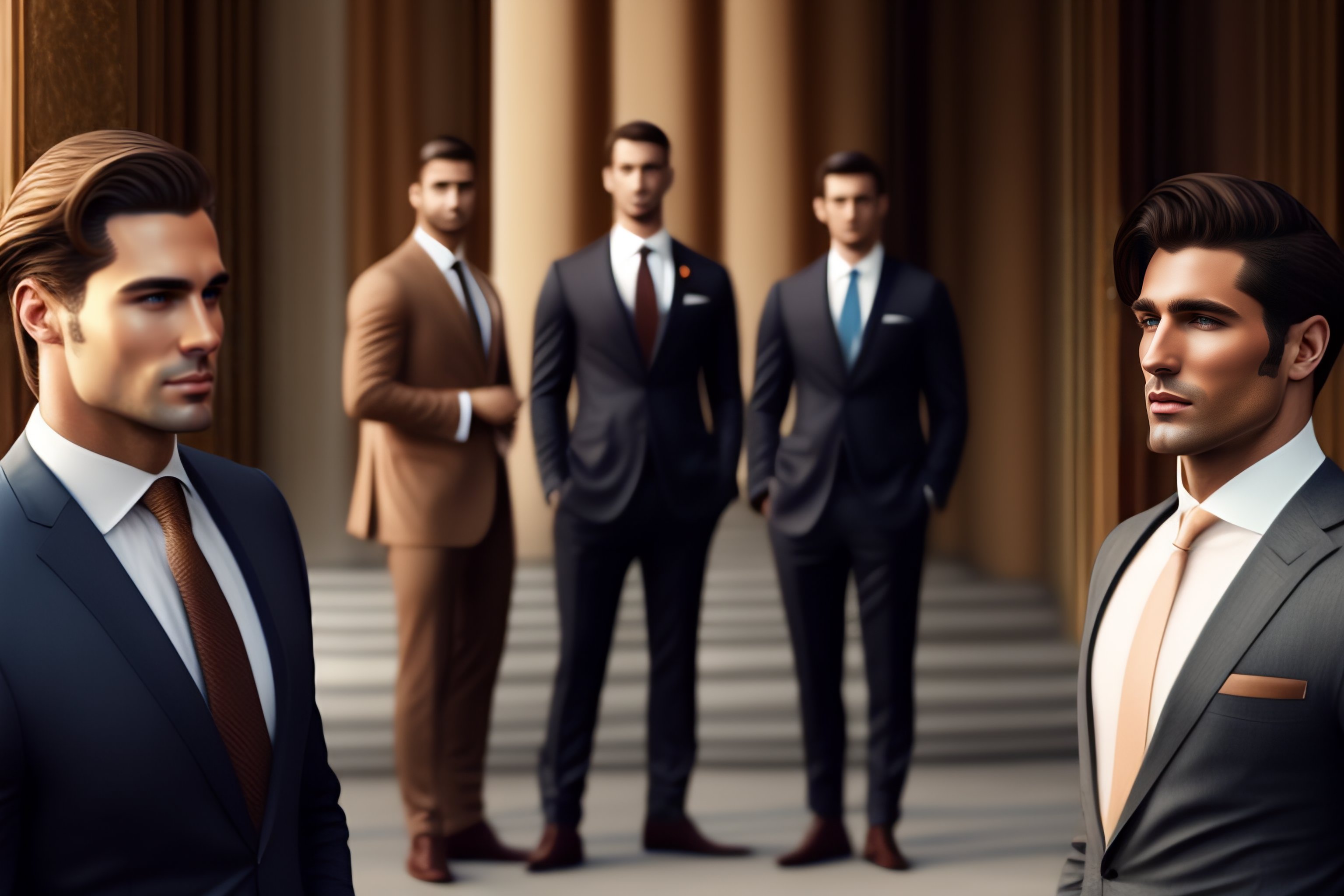 Lexica - Five very elegant, clever, tall, beautiful, handsome Caucasian ...