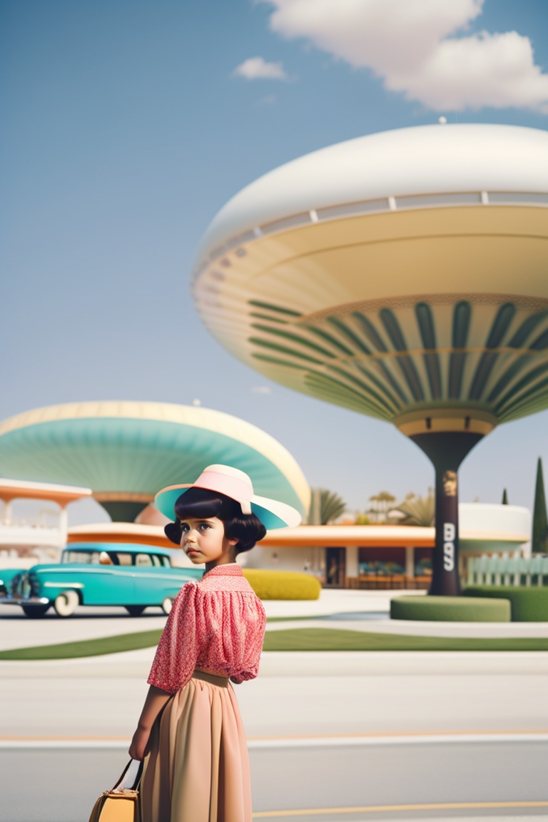 Lexica - 1954 ,black hair little girl looking to the camera beside ...