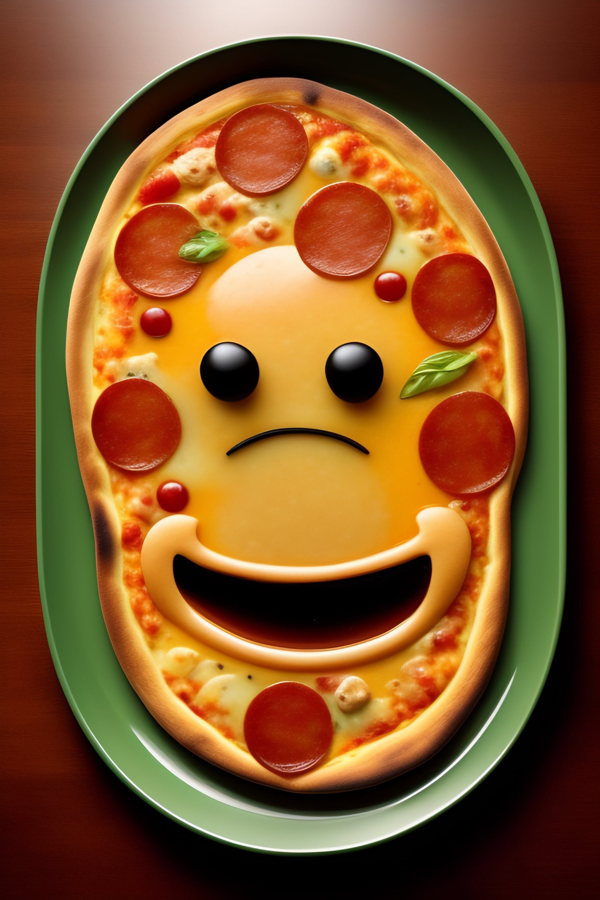 Lexica - A pizza with a happy face
