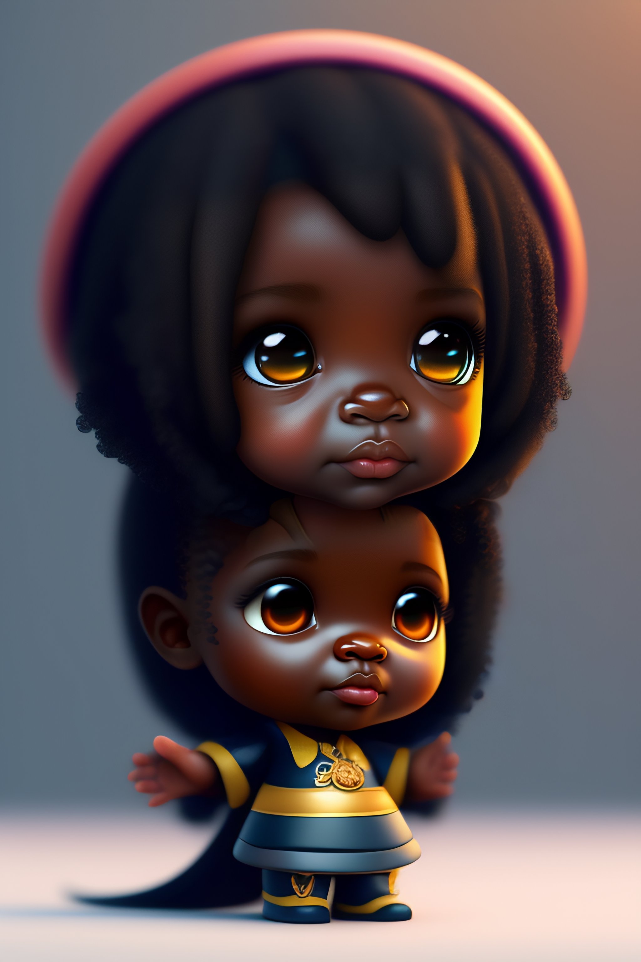 Lexica - Cute and adorable cartoon it black baby, fantasy, dreamlike ...