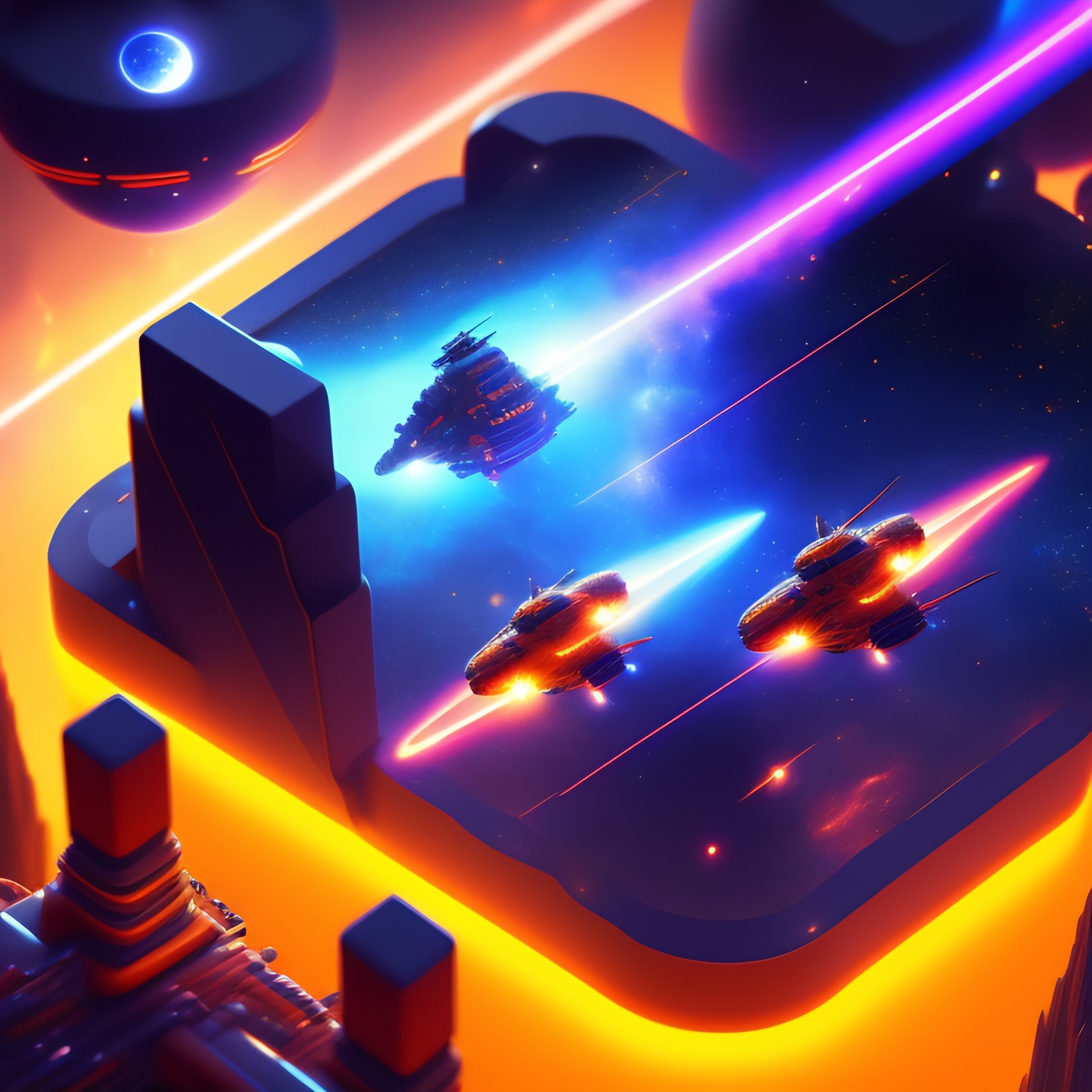 Space Battle Concept Art