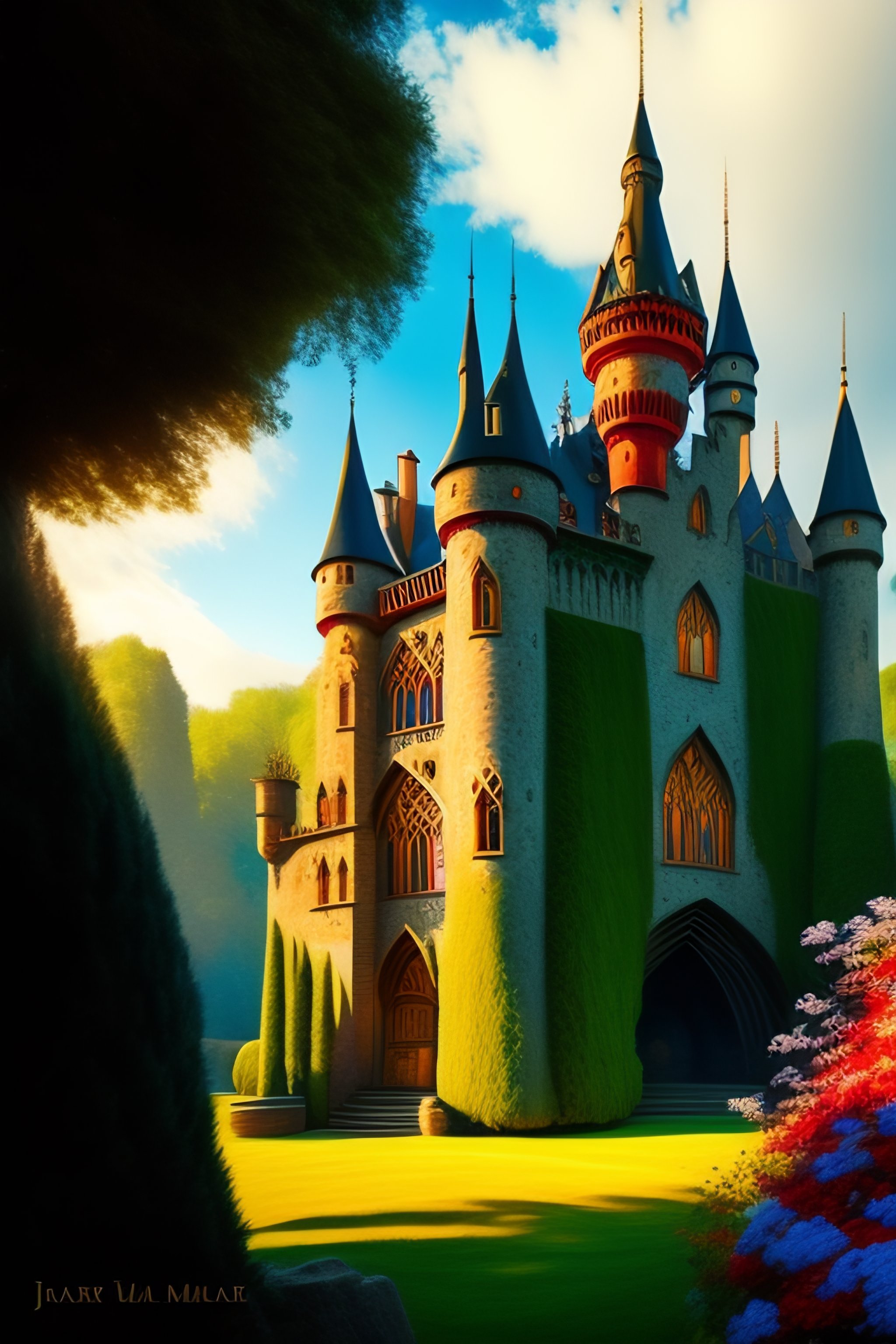 Lexica - Castle mary blair style