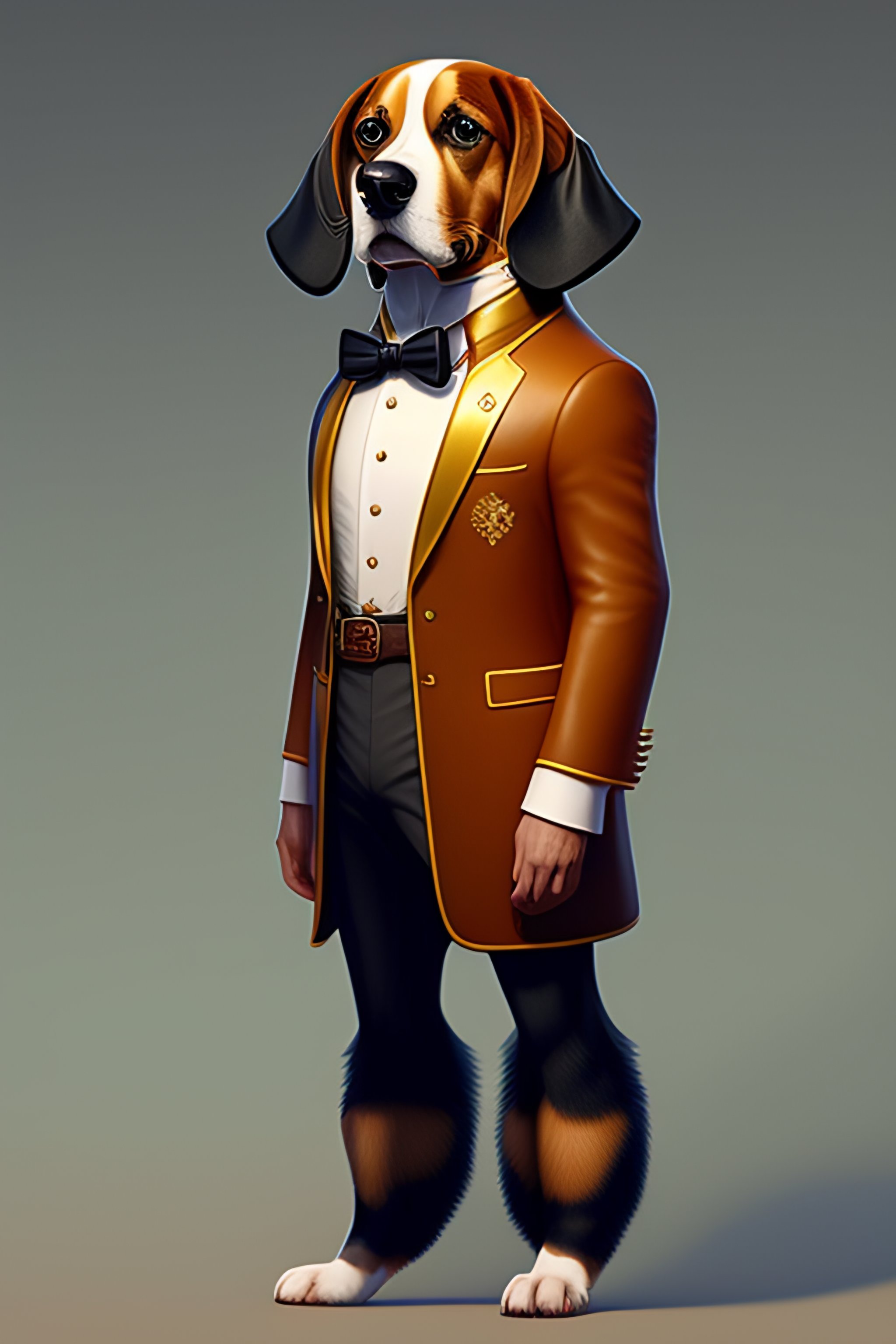 Lexica - Beagle humanoide peludo Anthro , traje de tres piezas , diseño ...