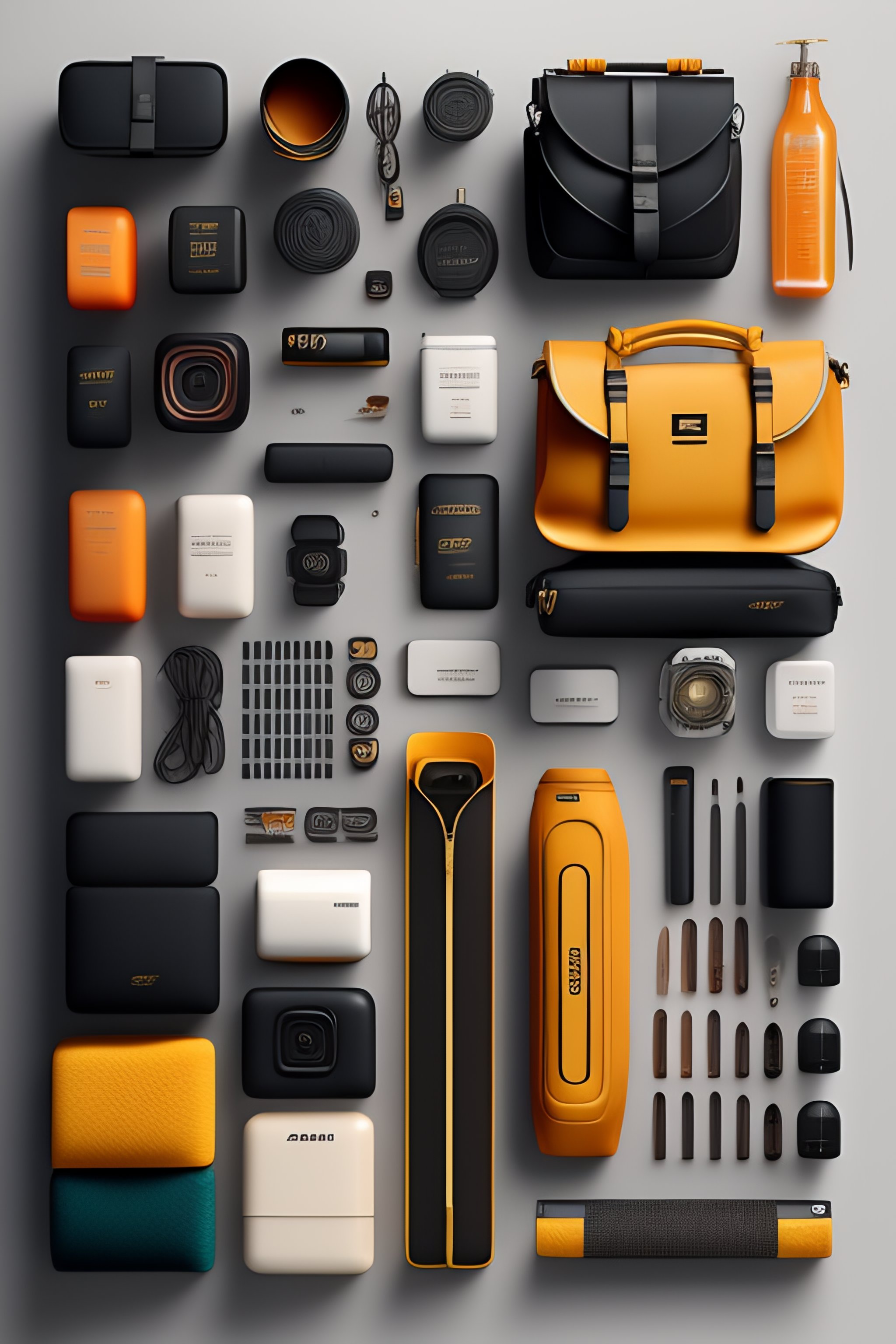 Lexica - Trending fashion items from 2045, knolling, knolling layout ...