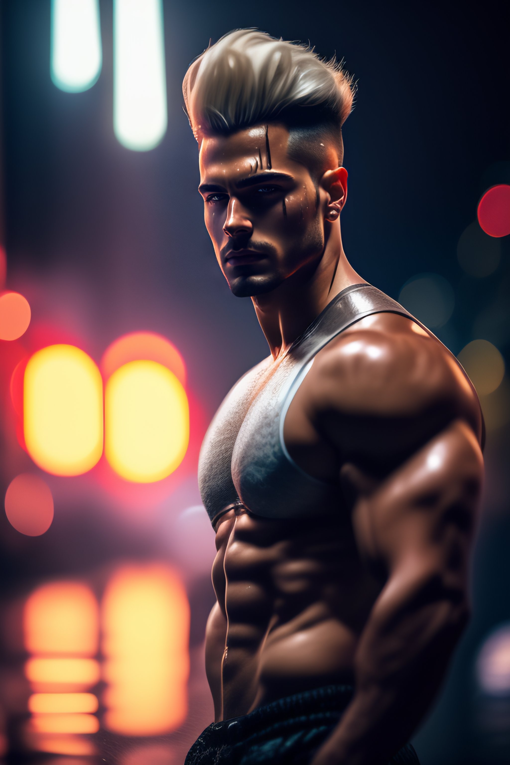 Lexica - Full white body pose, hyperrealistic mixed media painting of a ...