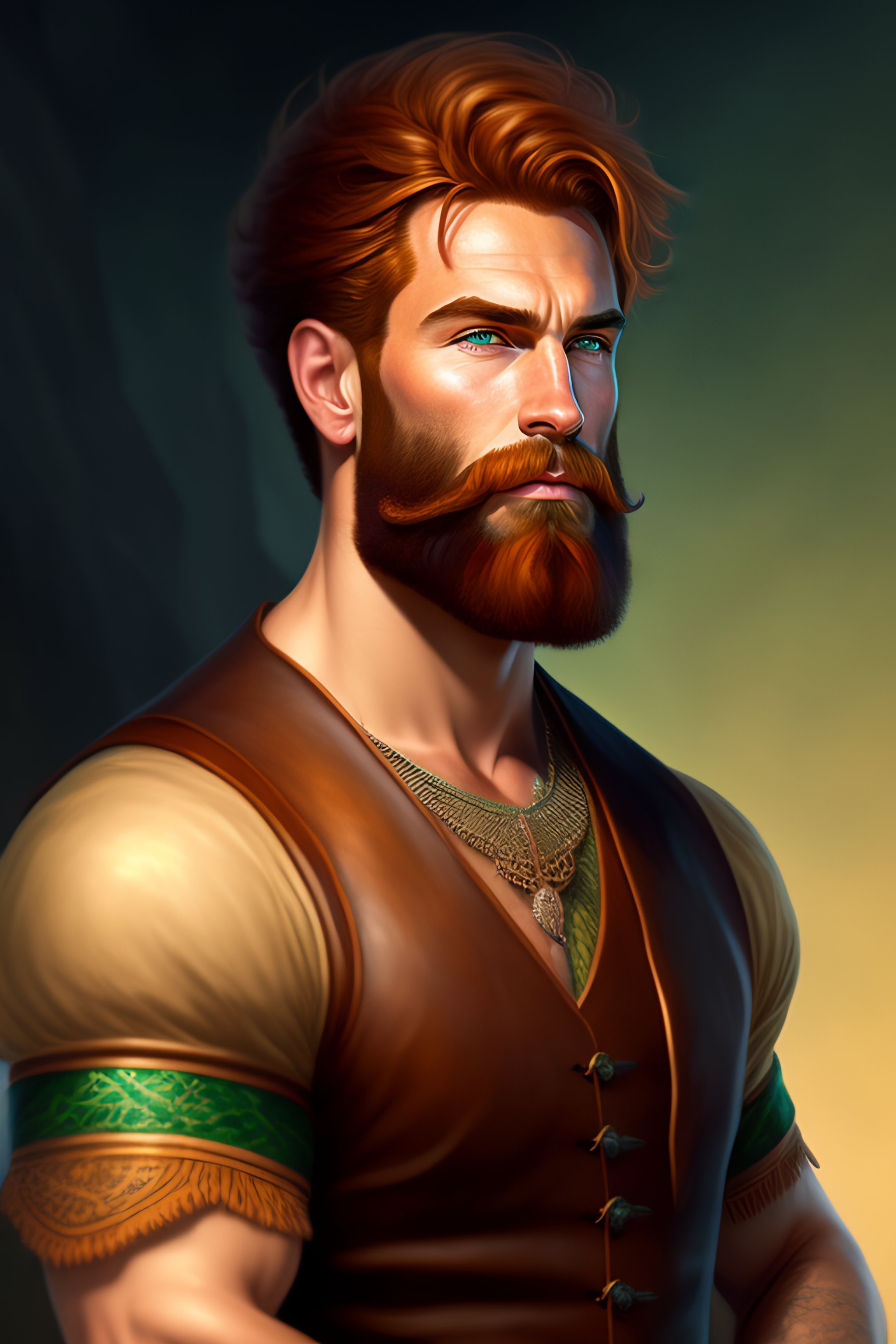 Lexica - Portrait of a middle aged ruggedly handsome pensive male ...