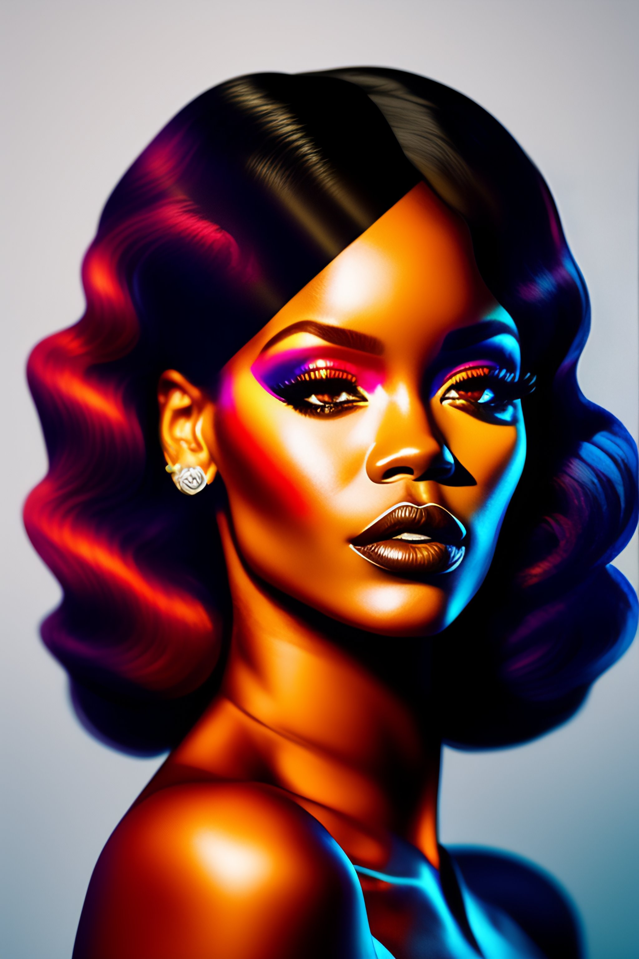 Lexica - “2023 calligraphic letters with Rihanna portrait by Christian Hilfgott Brand, behance ...
