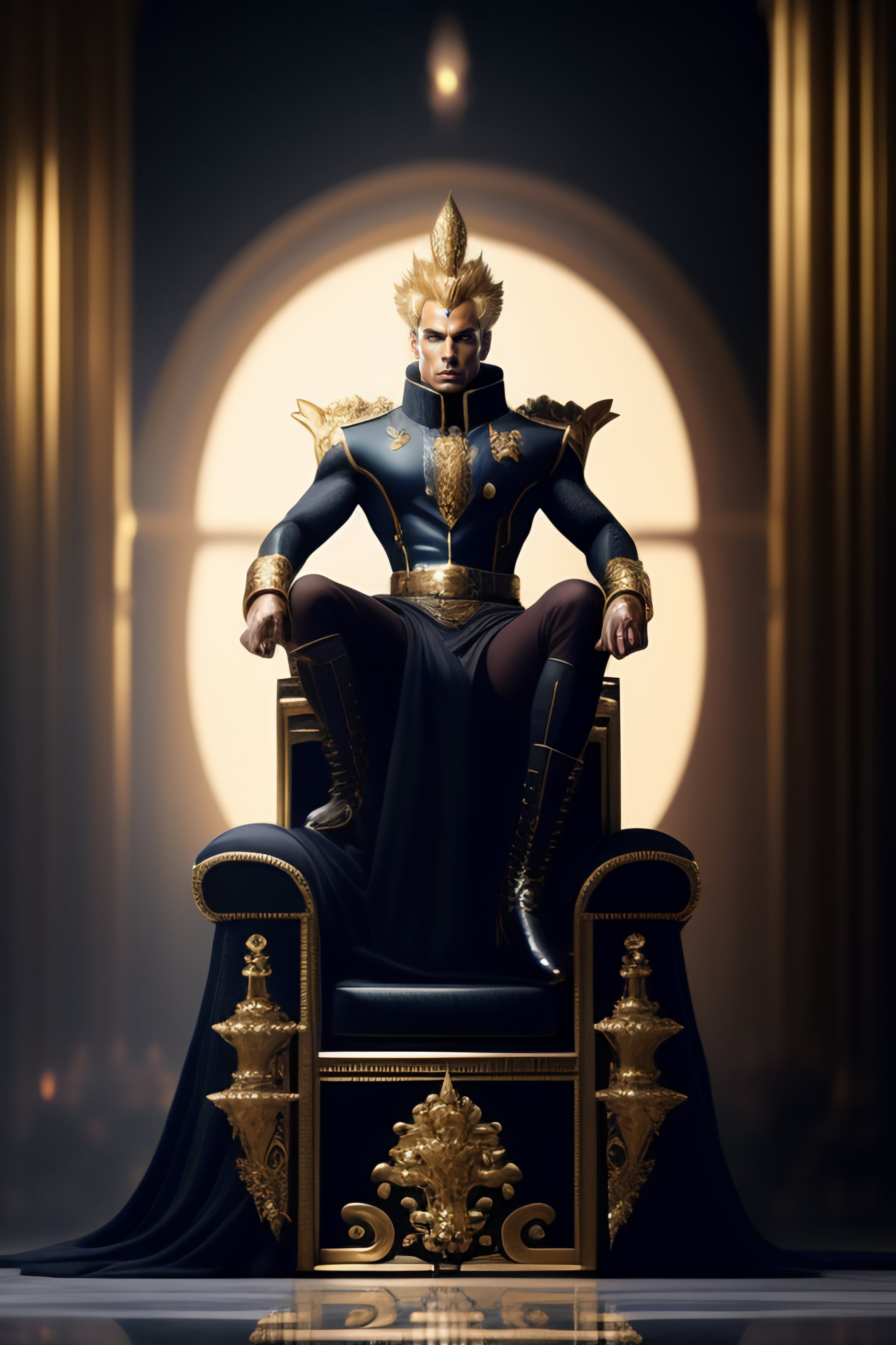 Lexica - Dio from jojo's bizarre adventure sitting on a throne, matte ...