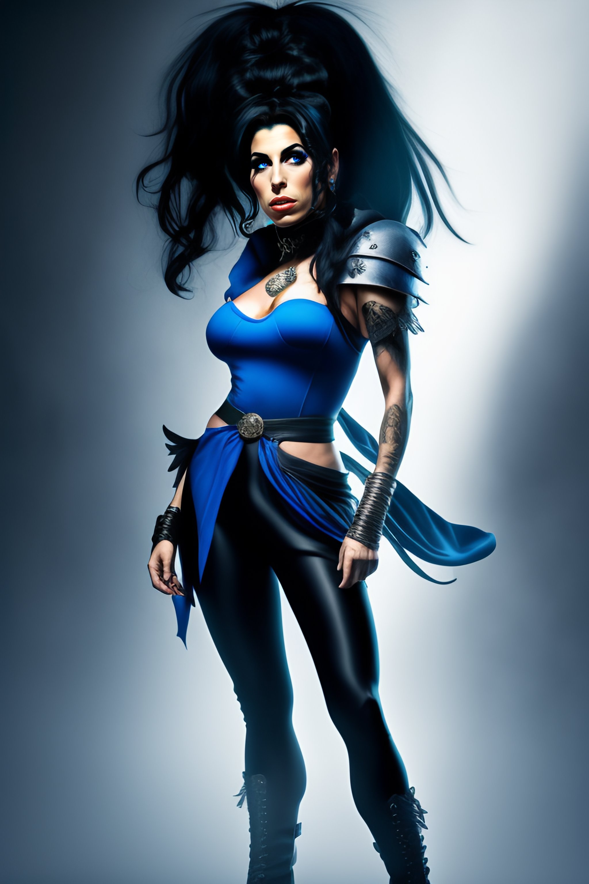 Lexica - Full body amy winehouse sad as a mortal kombat character in a ...