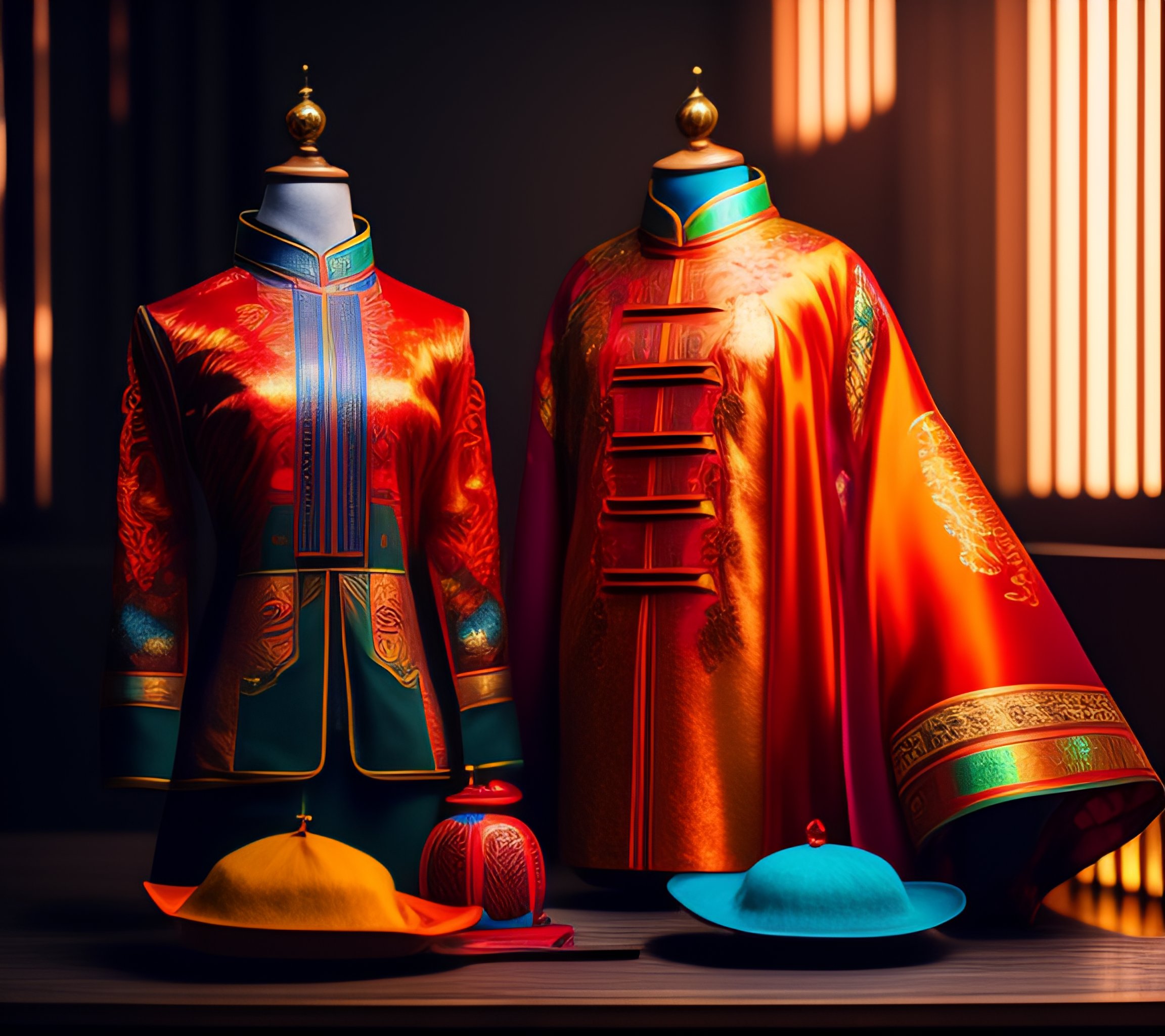 Lexica - Bright lay flash photograph of futuristic Han Chinese clothing ...