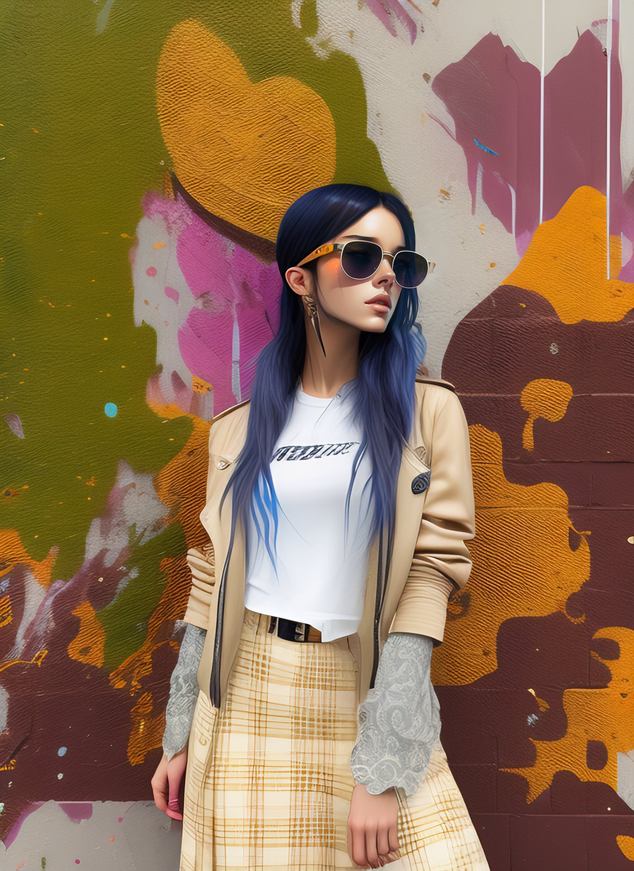 Lexica - Highly detailed portrait of a sewer emo punk lady student ...