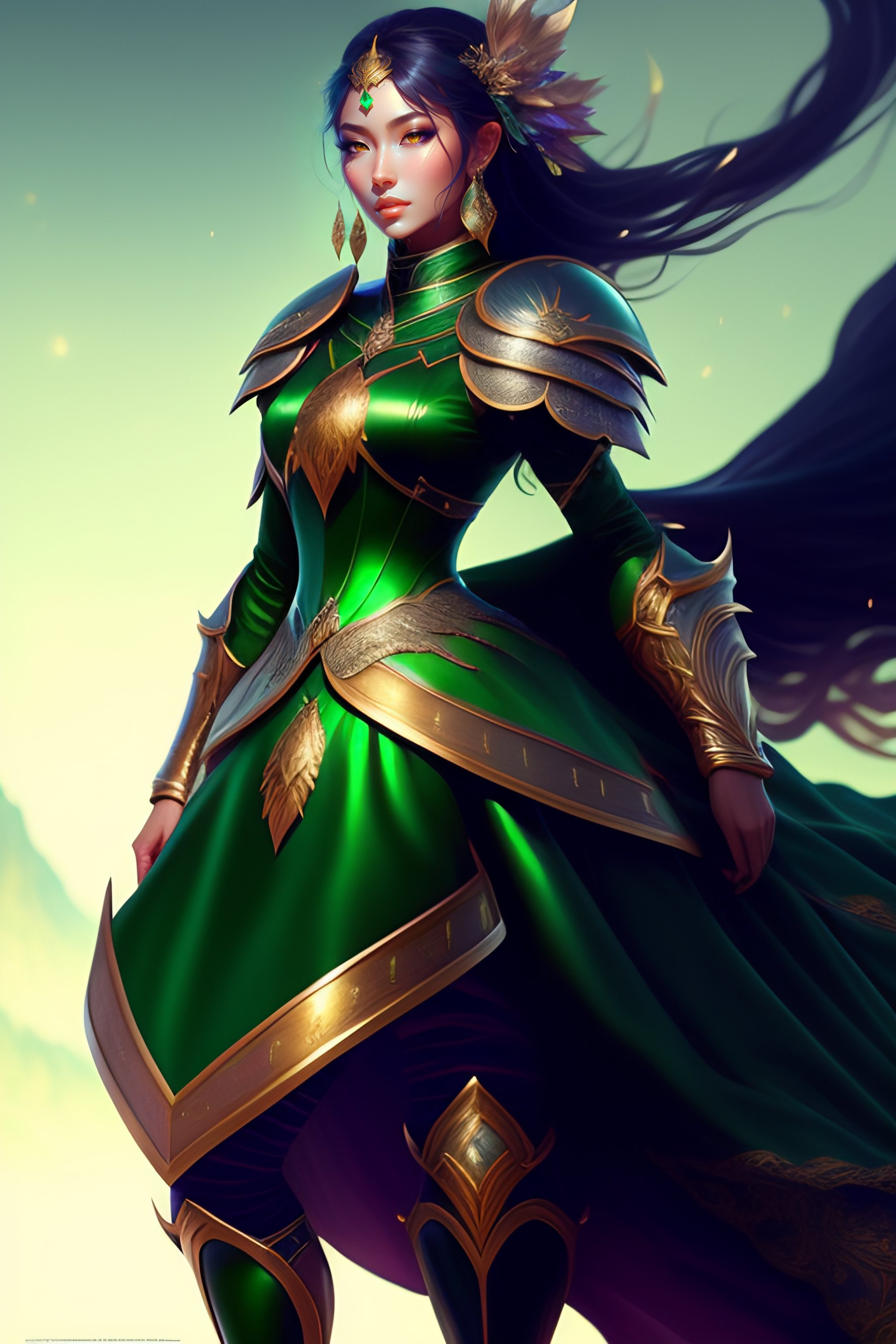 Lexica - !dream Fantasy emerald knight, moonlit, HD, illustration, epic ...