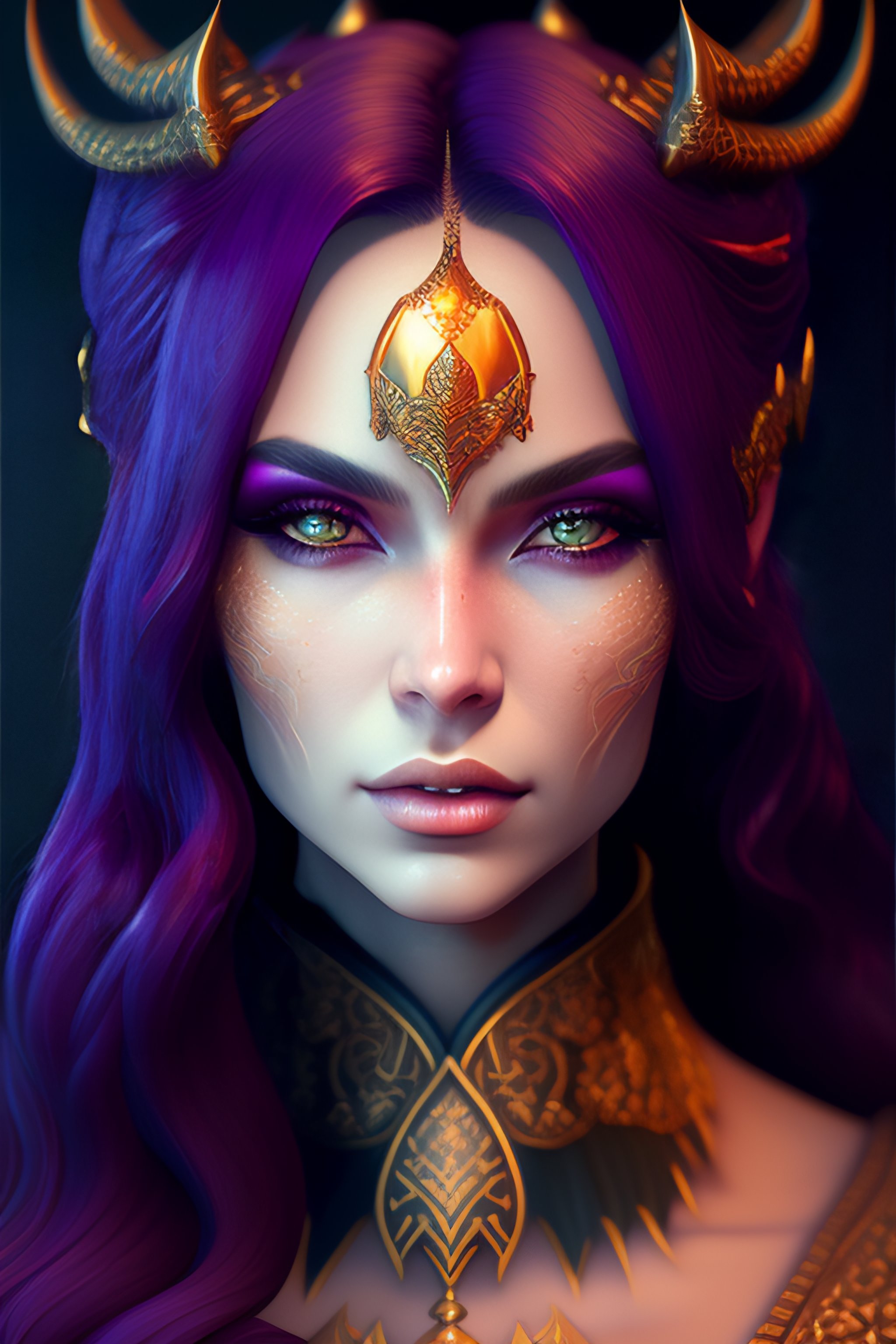 Lexica - Demon wizard girl. Concept art portrait of Casey Weldon, Olga ...