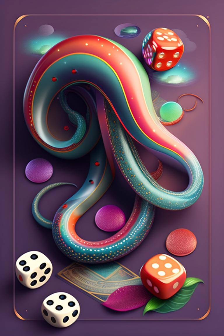 Lexica - Manga style. Octopus tentacle with Dice, bruch and cards