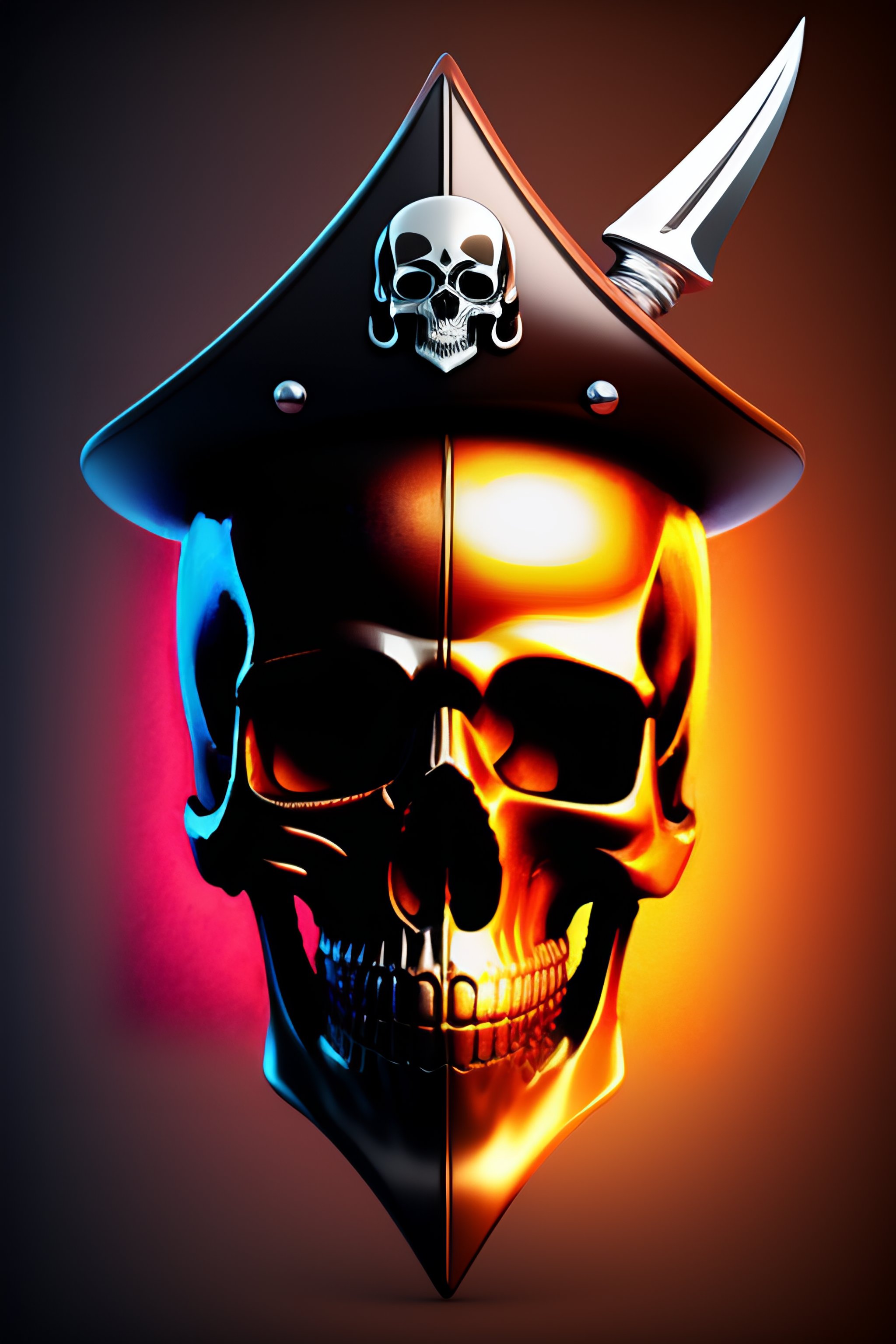 Lexica - X-shaped swords with a skull and pirate hat on transparent ...