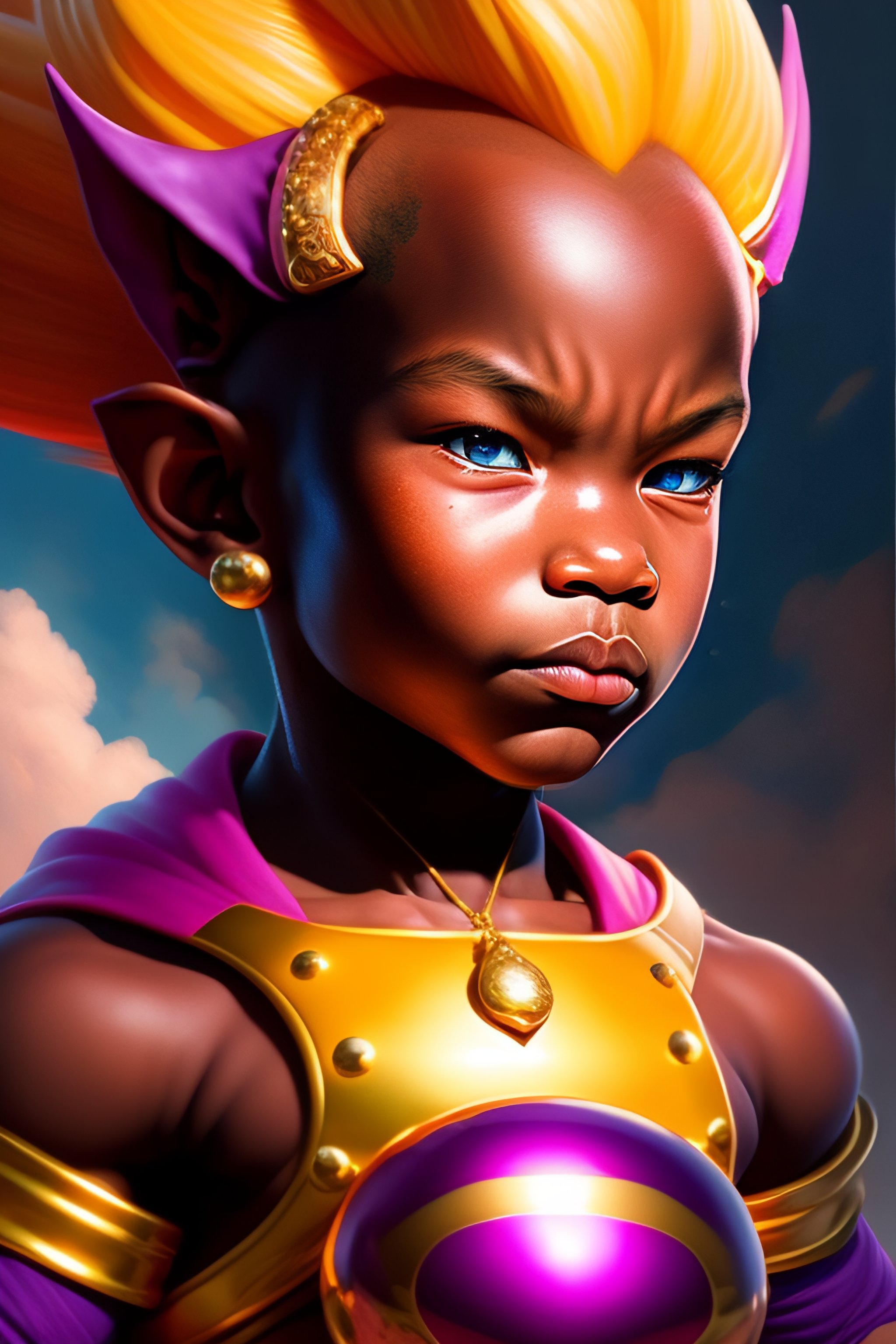 Lexica - A beautiful portrait of kid buu from dragon ball z, digital ...