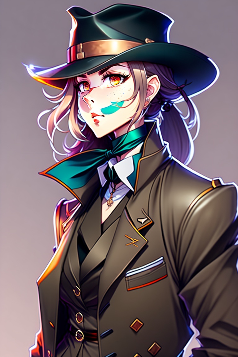 Lexica - Mustashed face girl, side burn, ultla detailed lineart 4k ...