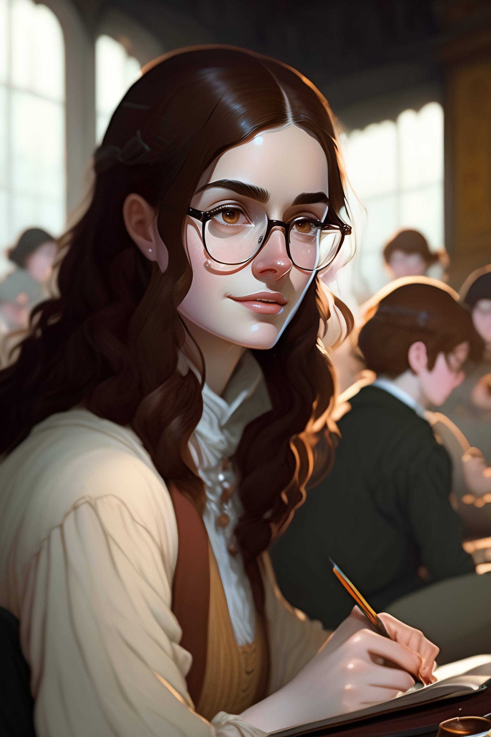 Lexica - (((((freckles))))) freckled cheeks wearing spectacles ...