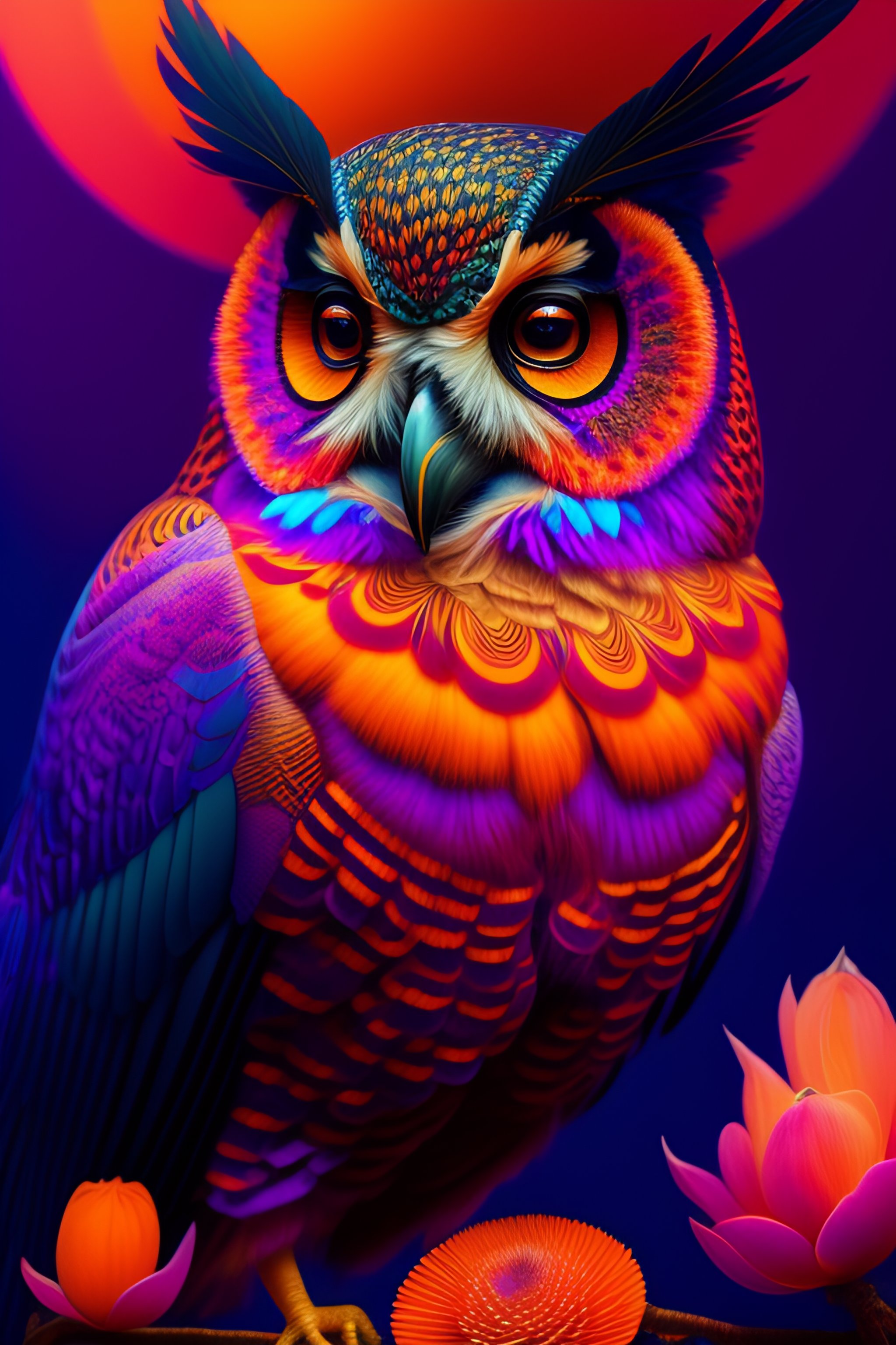 Lexica - "symmetry!! stunning portrait of fantastical owl!!: by victo ...