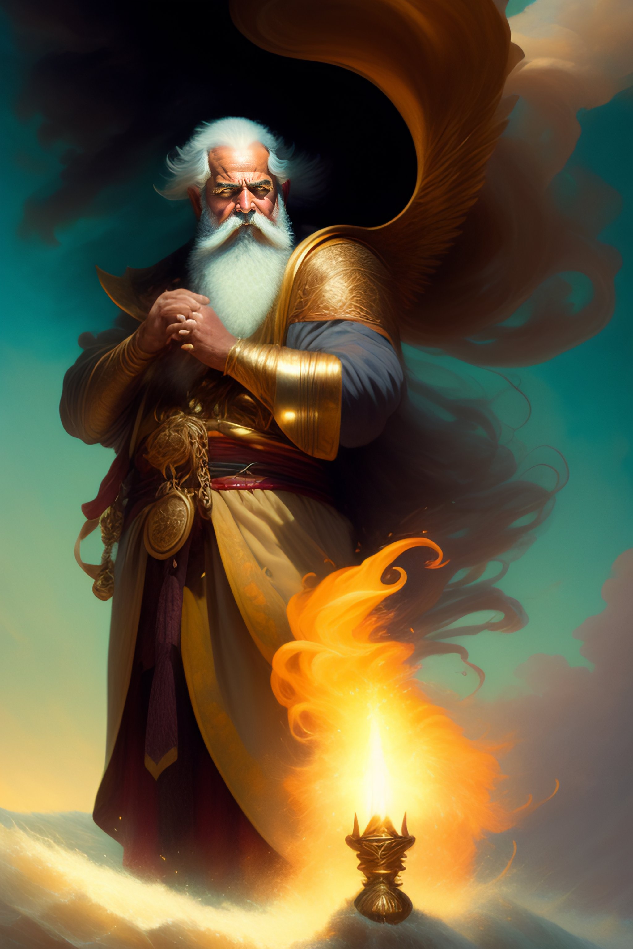 Lexica - Fearsome, angry bearded Old Testament god with with tornado ...