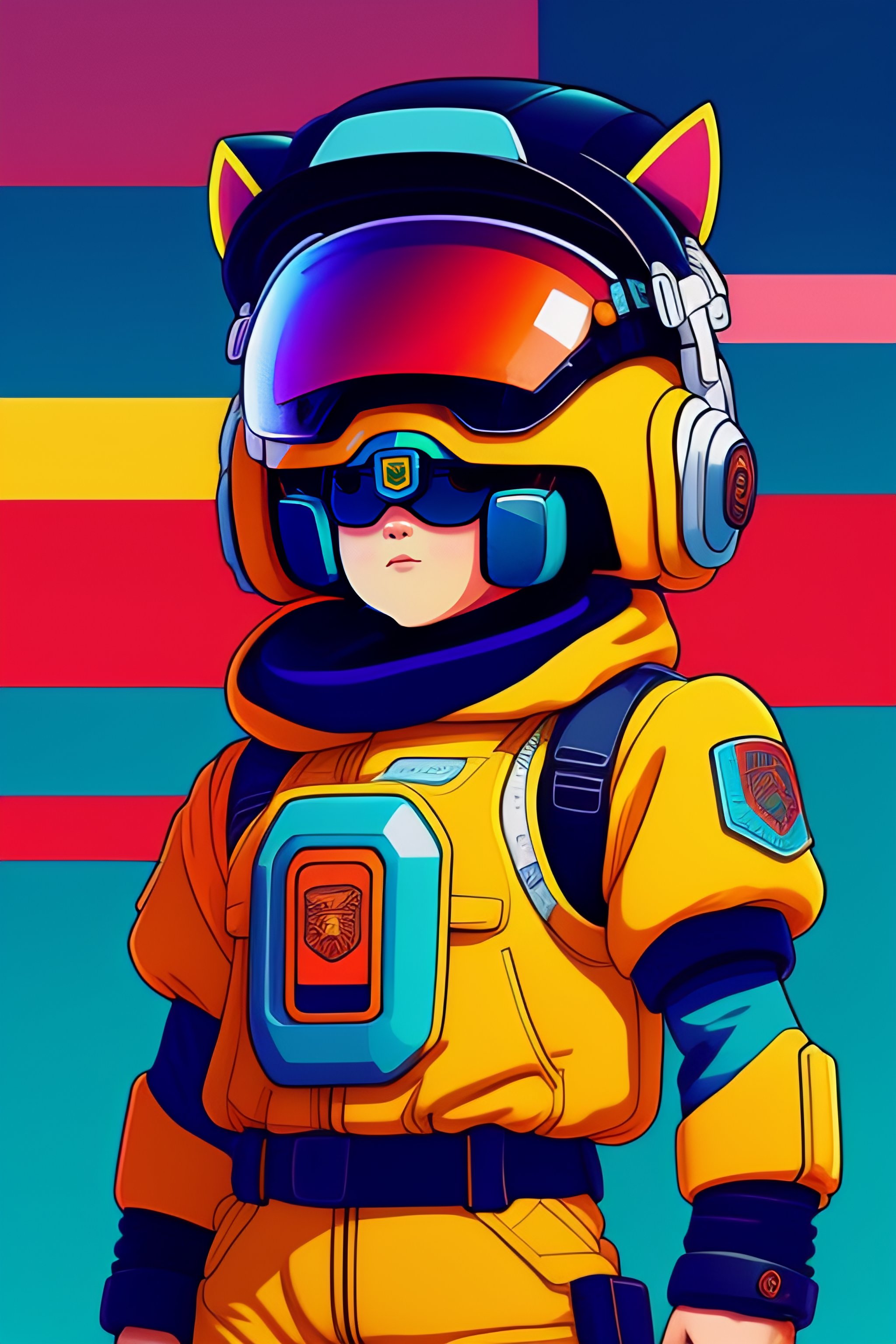 Lexica - A marshal cyborg from Paw Patrol, in the style of Laurie ...