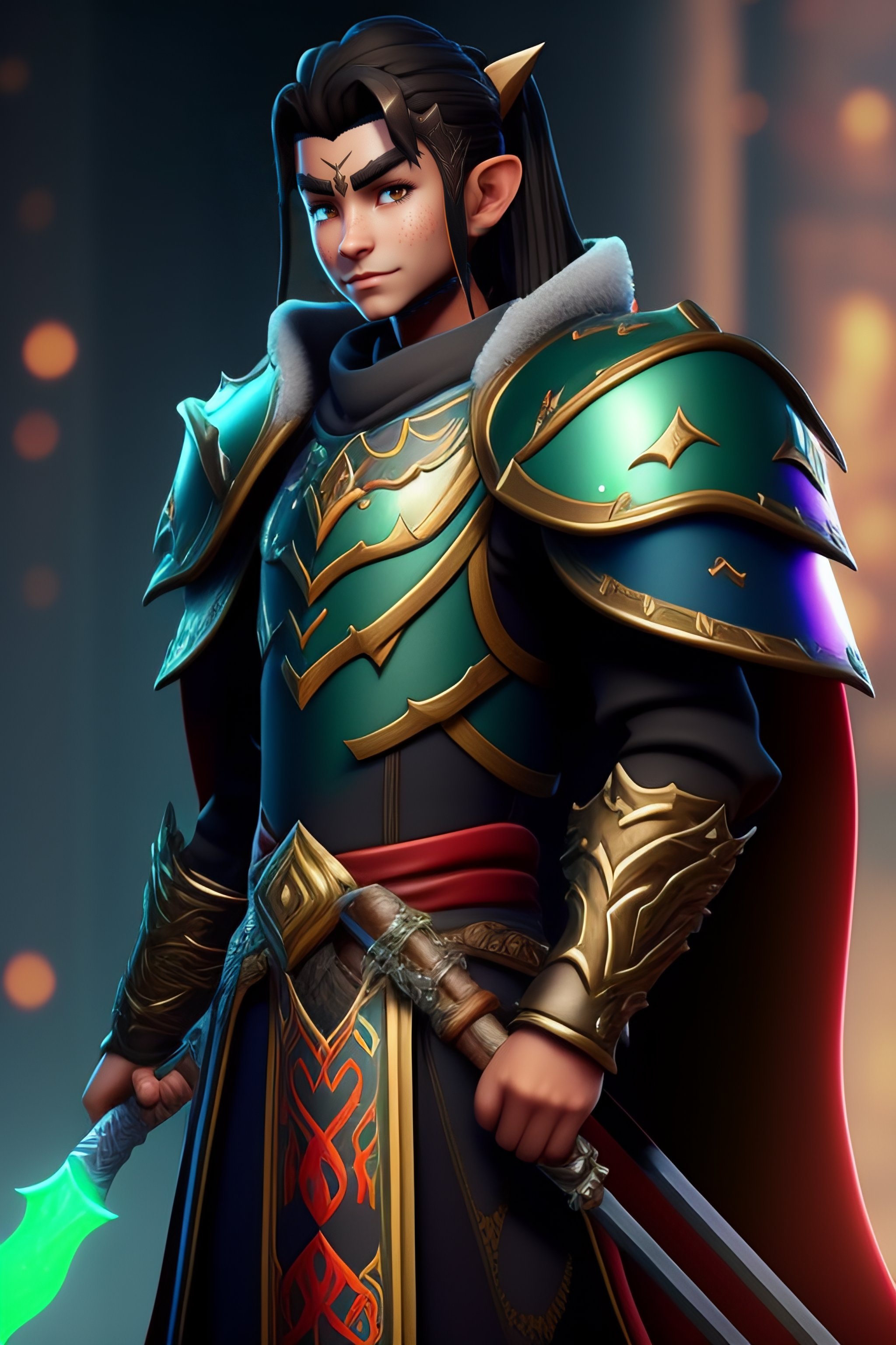 Lexica - In a style of Fortnite and Overwatch. A young human orphan who ...