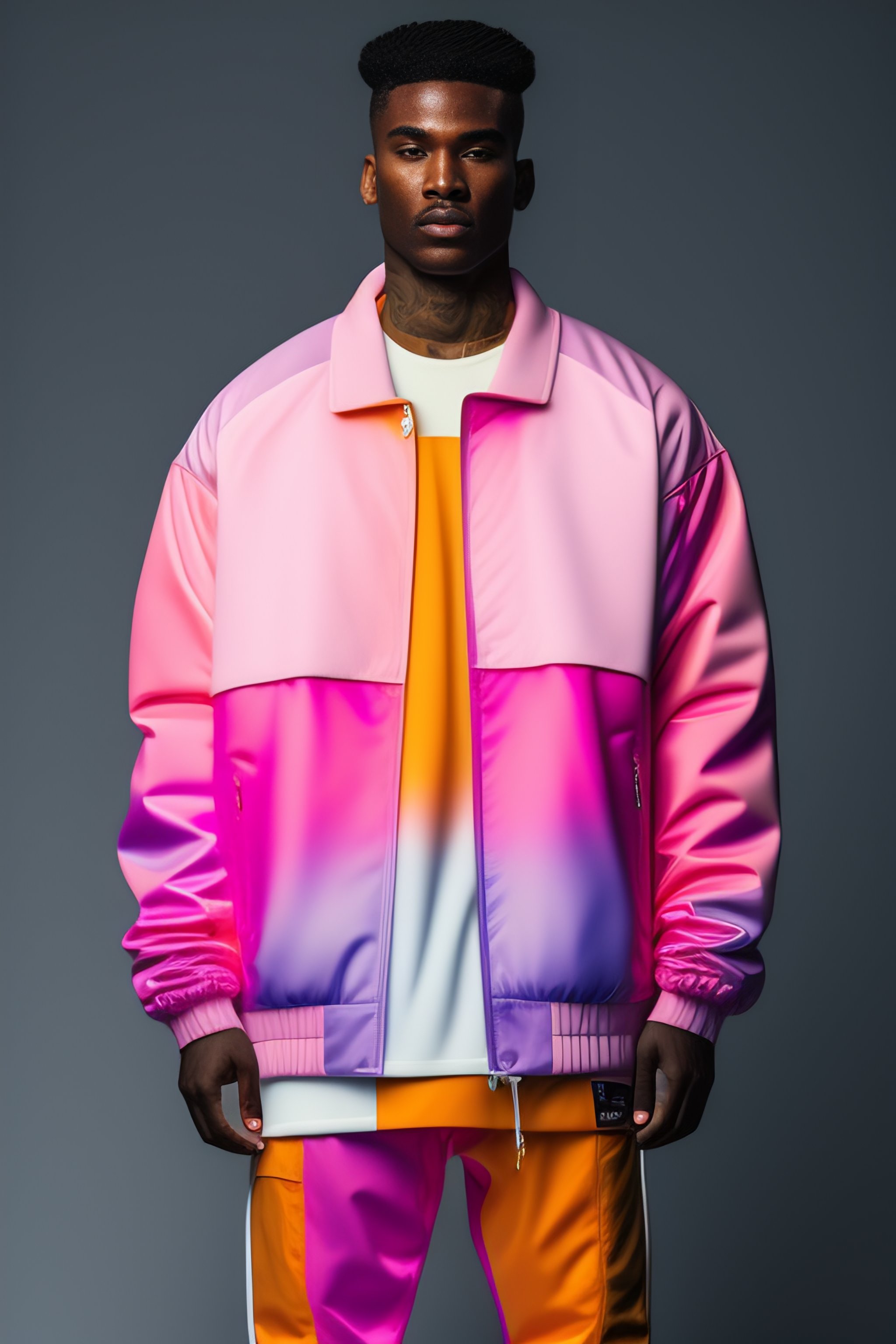 Lexica - Full body view of a heavily pastel colored yeezy inspired work ...