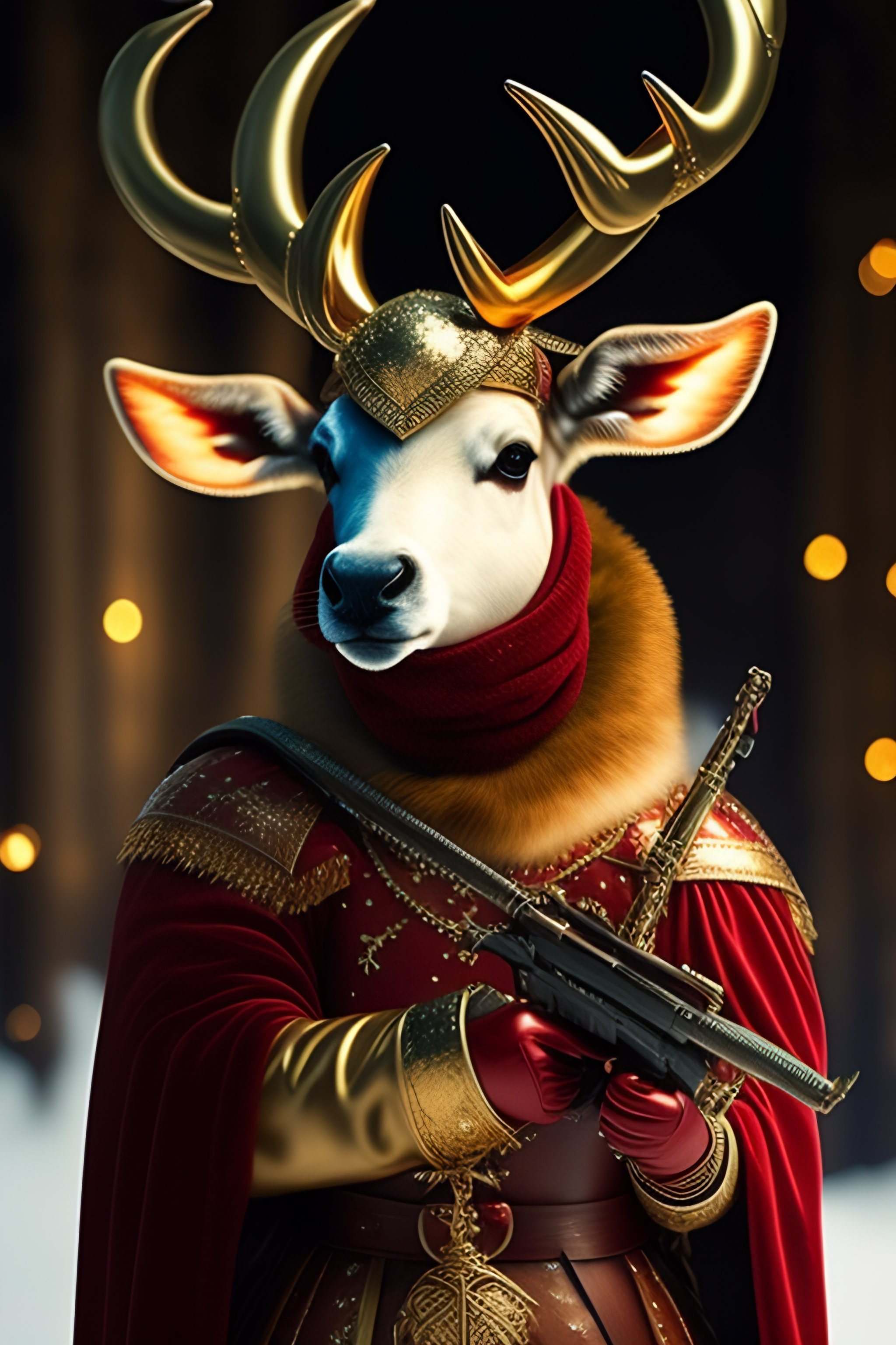 Lexica - Medieval reindeer armed with metallic guns