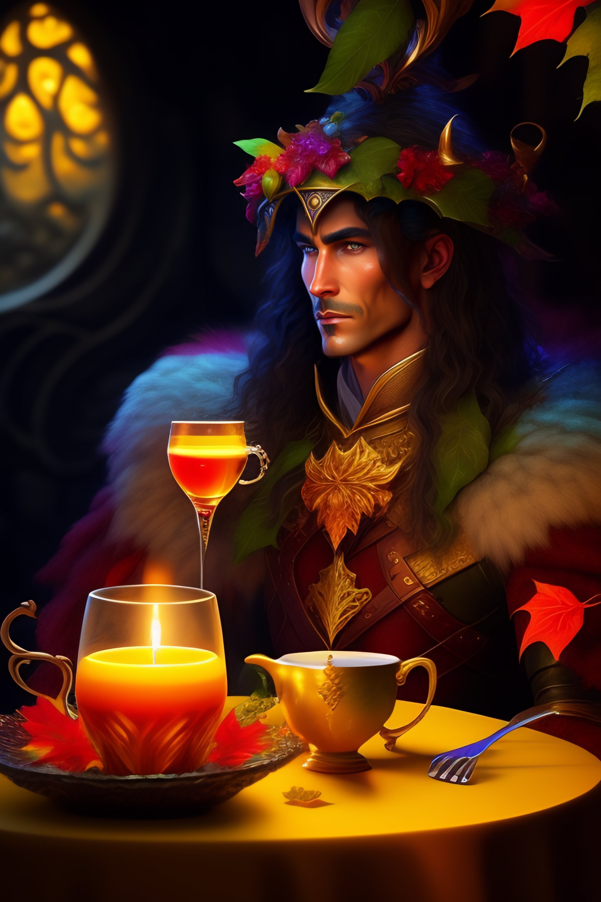 Lexica - Oberon, King of the Fae drinking tea with Grimm Reaper at the ...