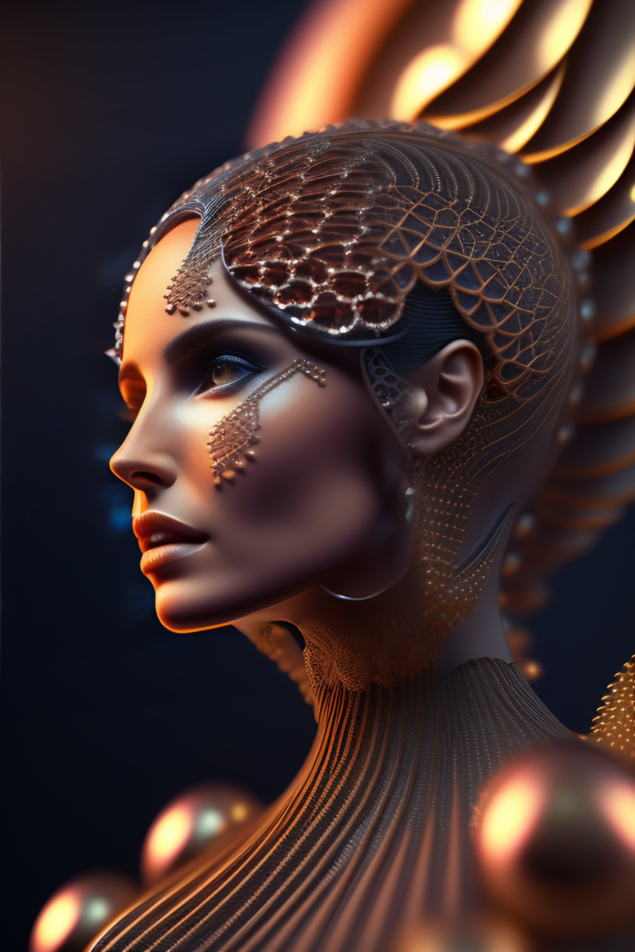 Lexica - Complex 3d render ultra detailed of a real face camera natalie ...