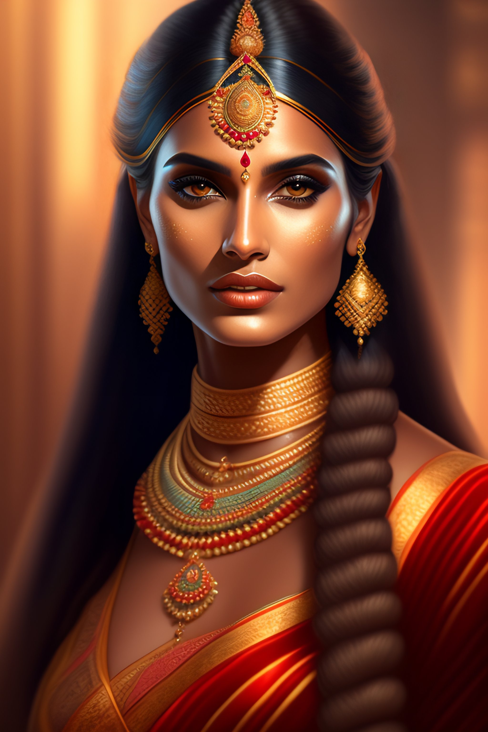 Lexica - Portrait of indian princess, elegant, highly detailed, digital ...