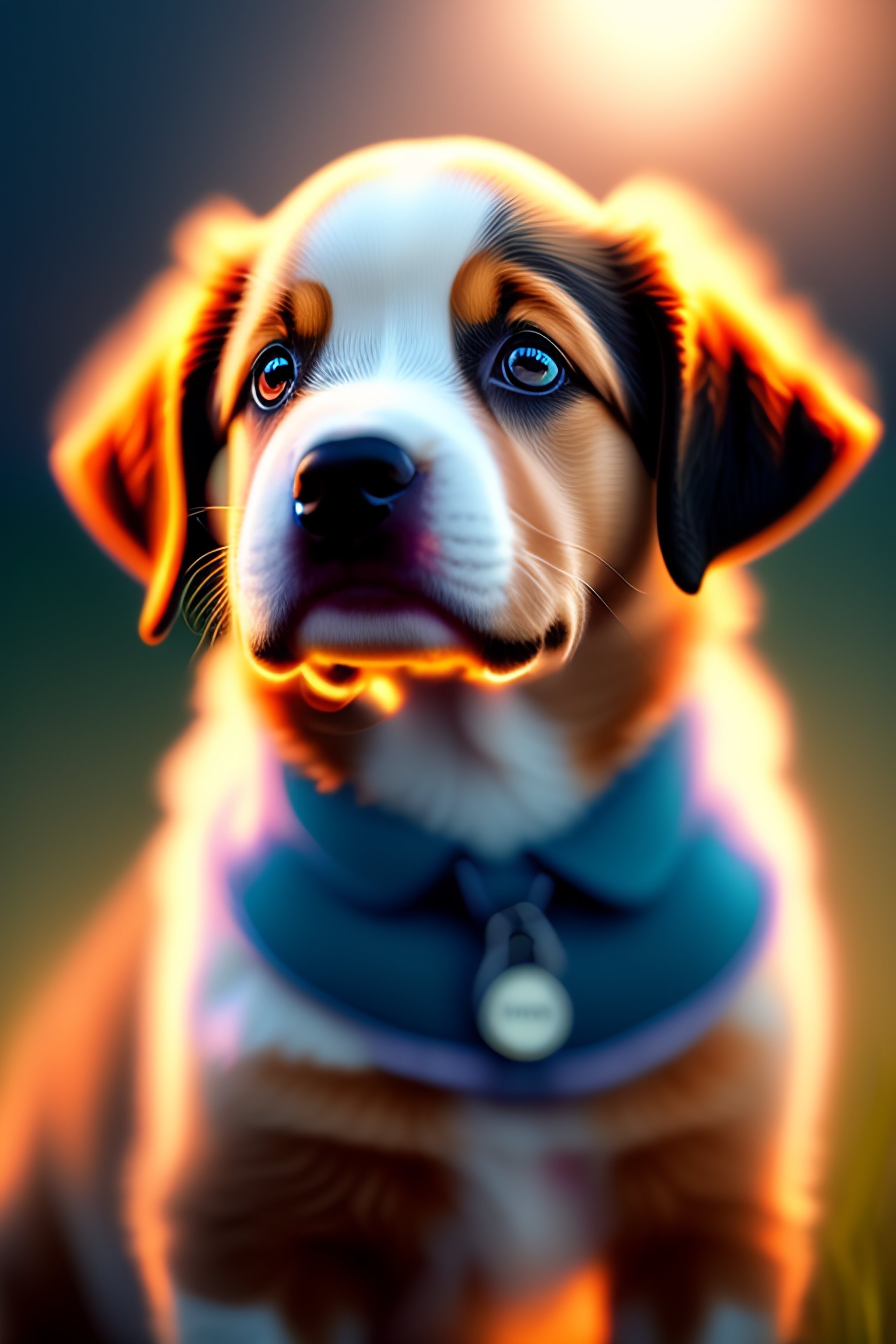 Lexica - Very cute illustration for a cute puppy, digital art, highly ...