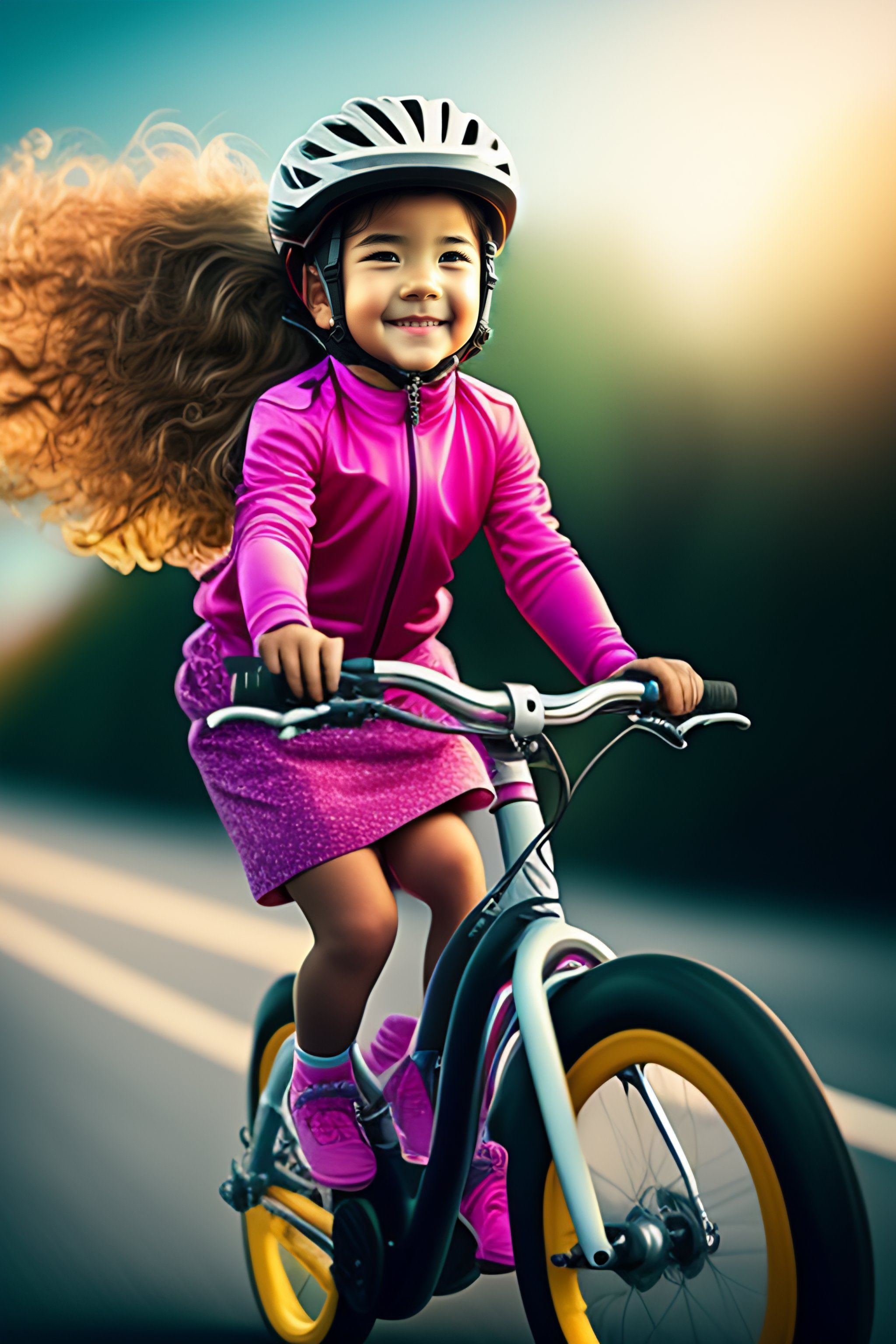 Lexica - Girl riding a bike